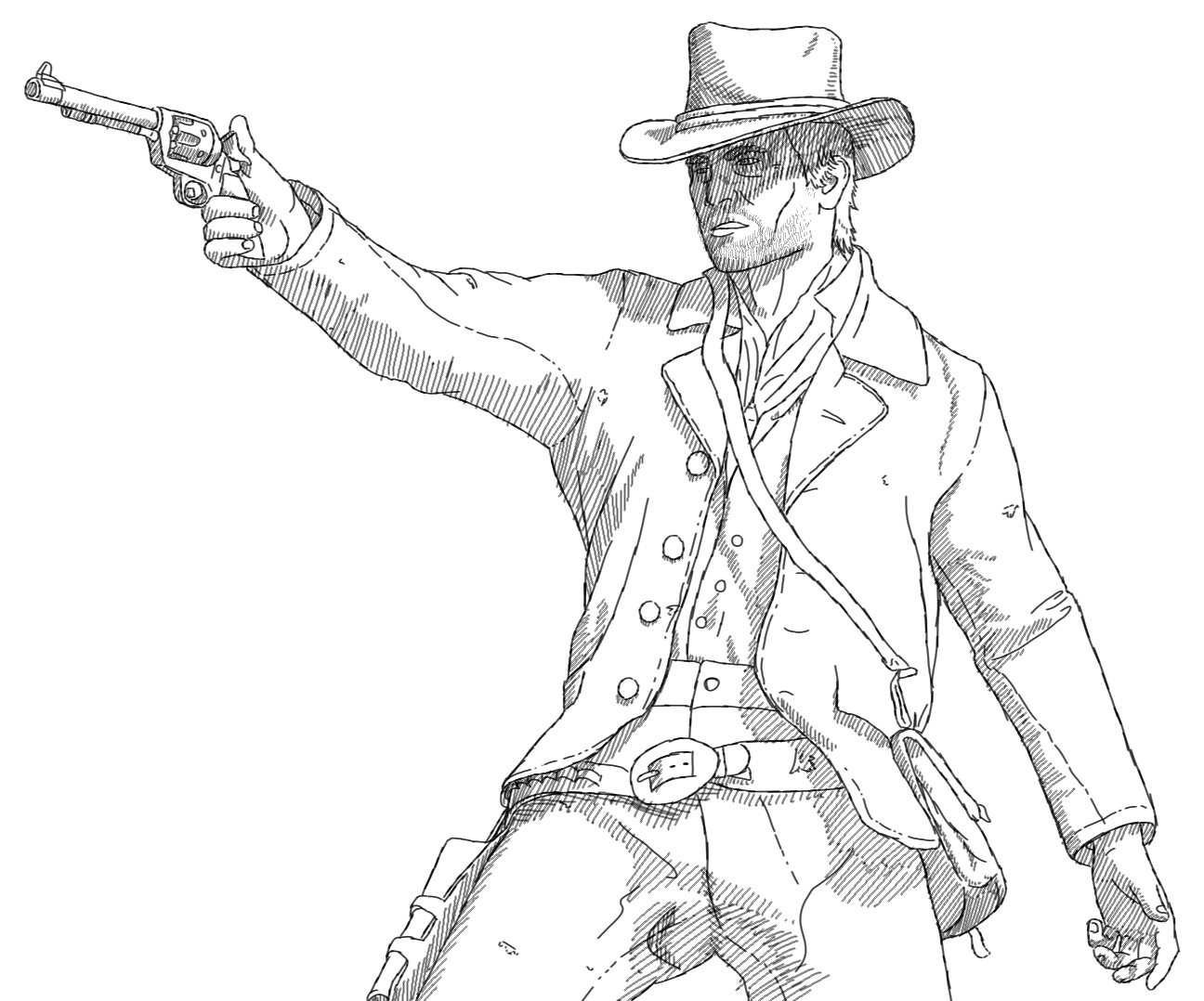 red dead redemption coloring sheet