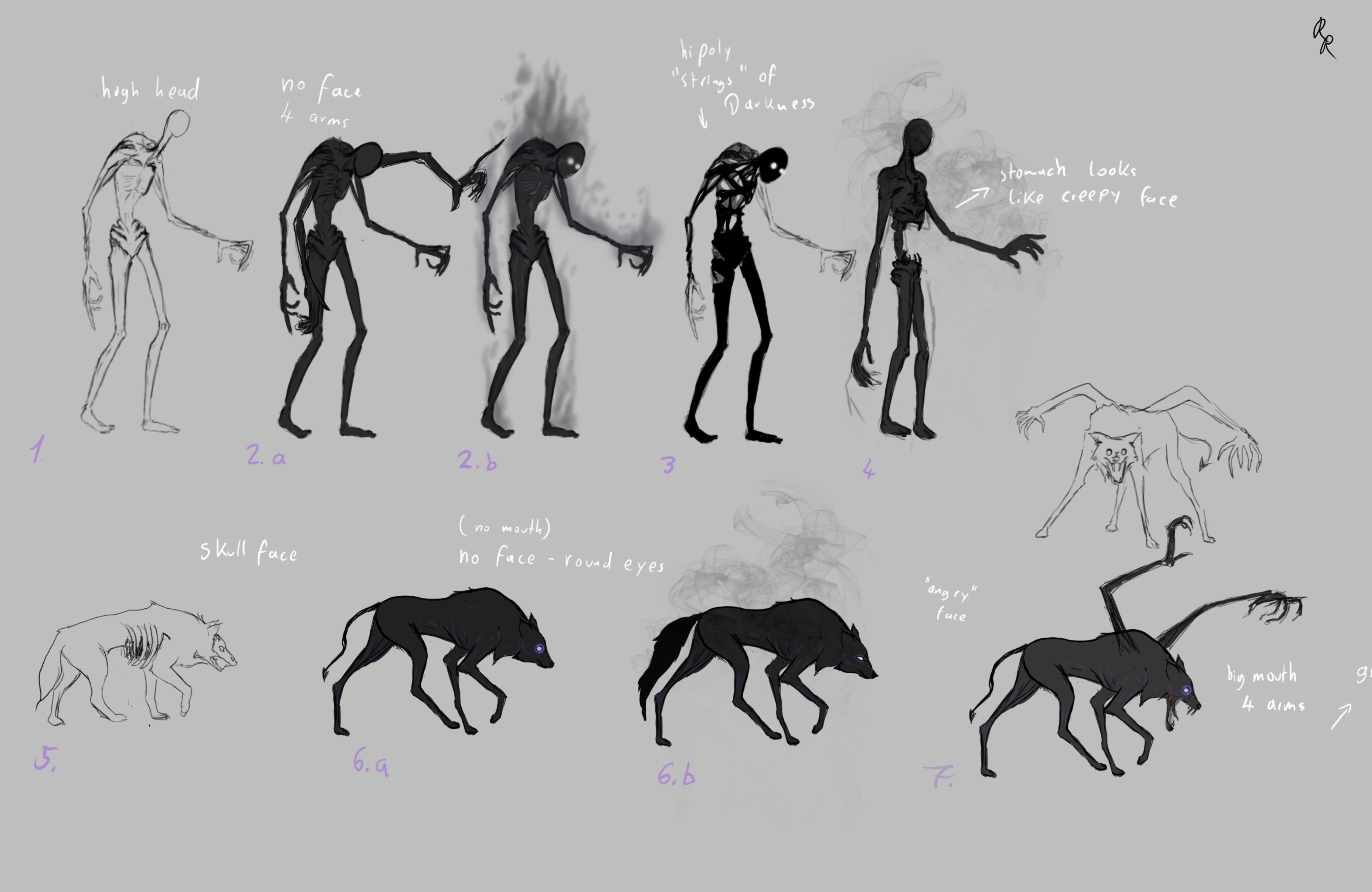 Shadow Monster Drawing