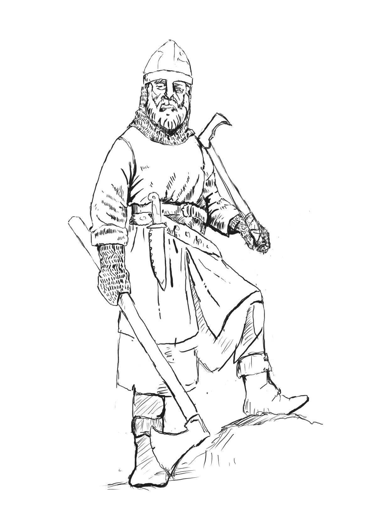 ArtStation - Godfrey's Rebellion / Mercenary axeman