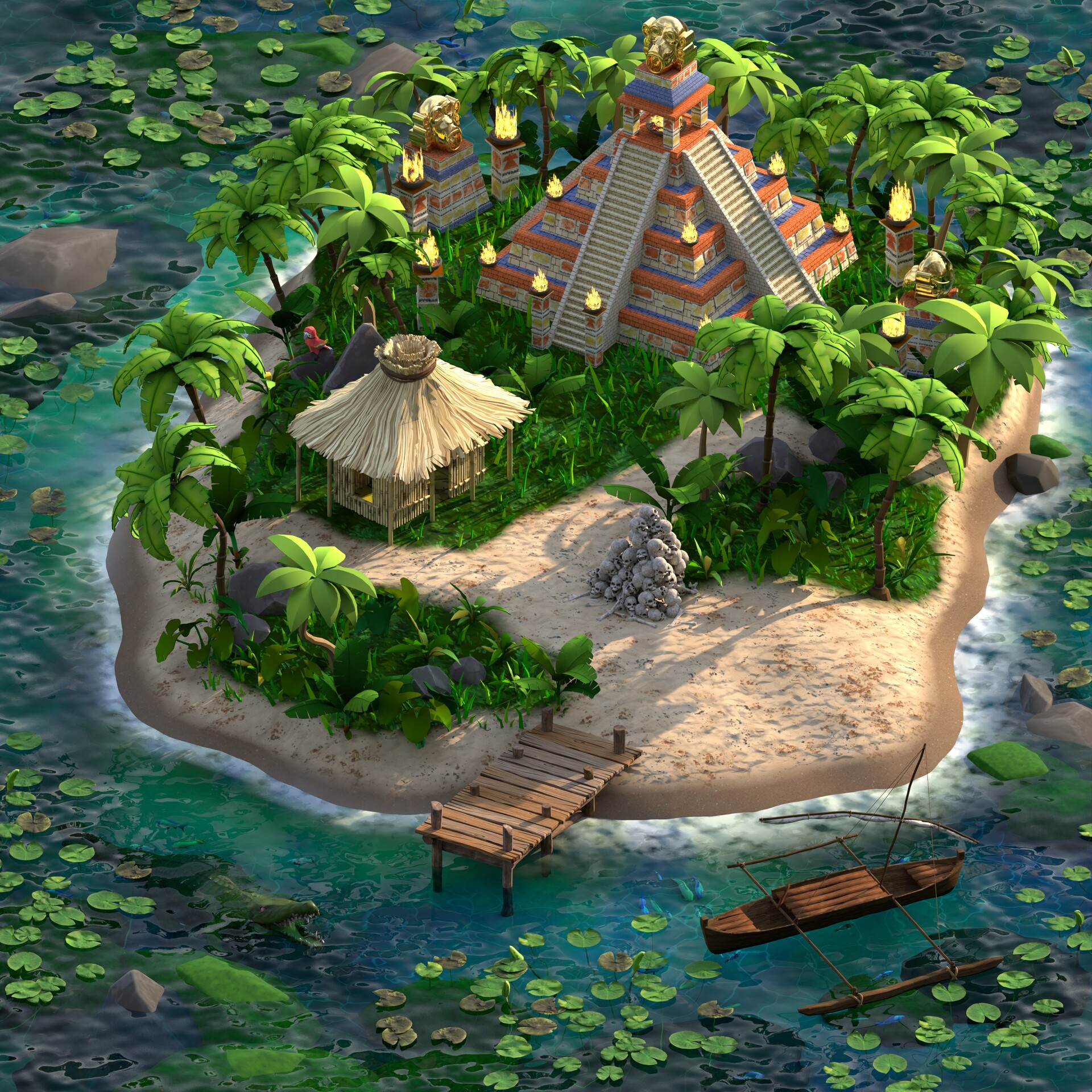 ArtStation - Aztec Island