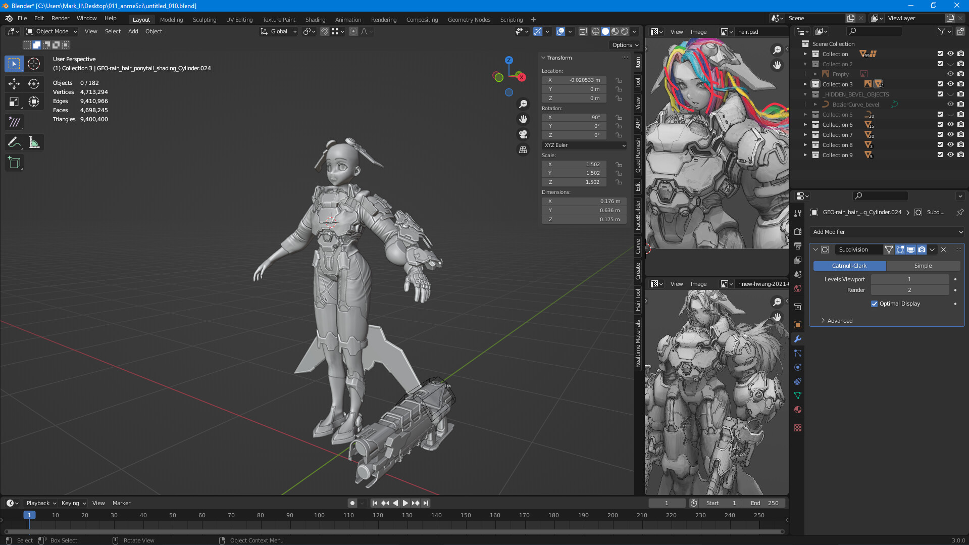 ArtStation - (WORK IN PROGRESS) Anime sci-fi girl