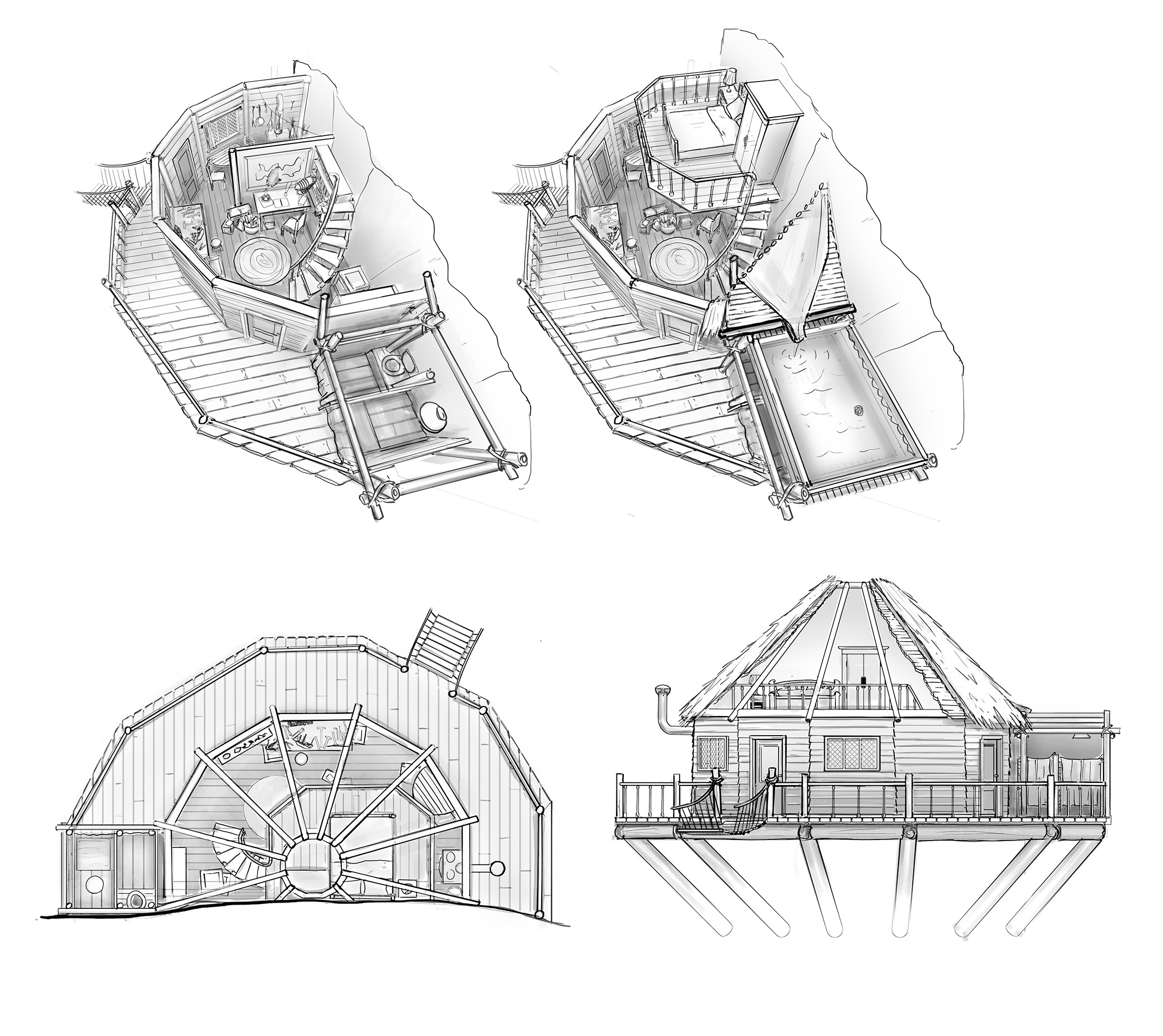 fantasy tree house interior