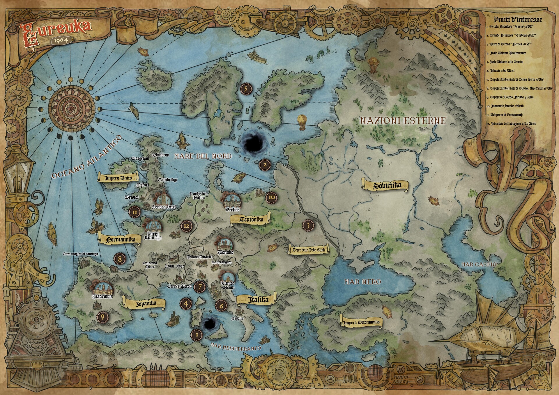 ArtStation - Ingranaria World Map commission