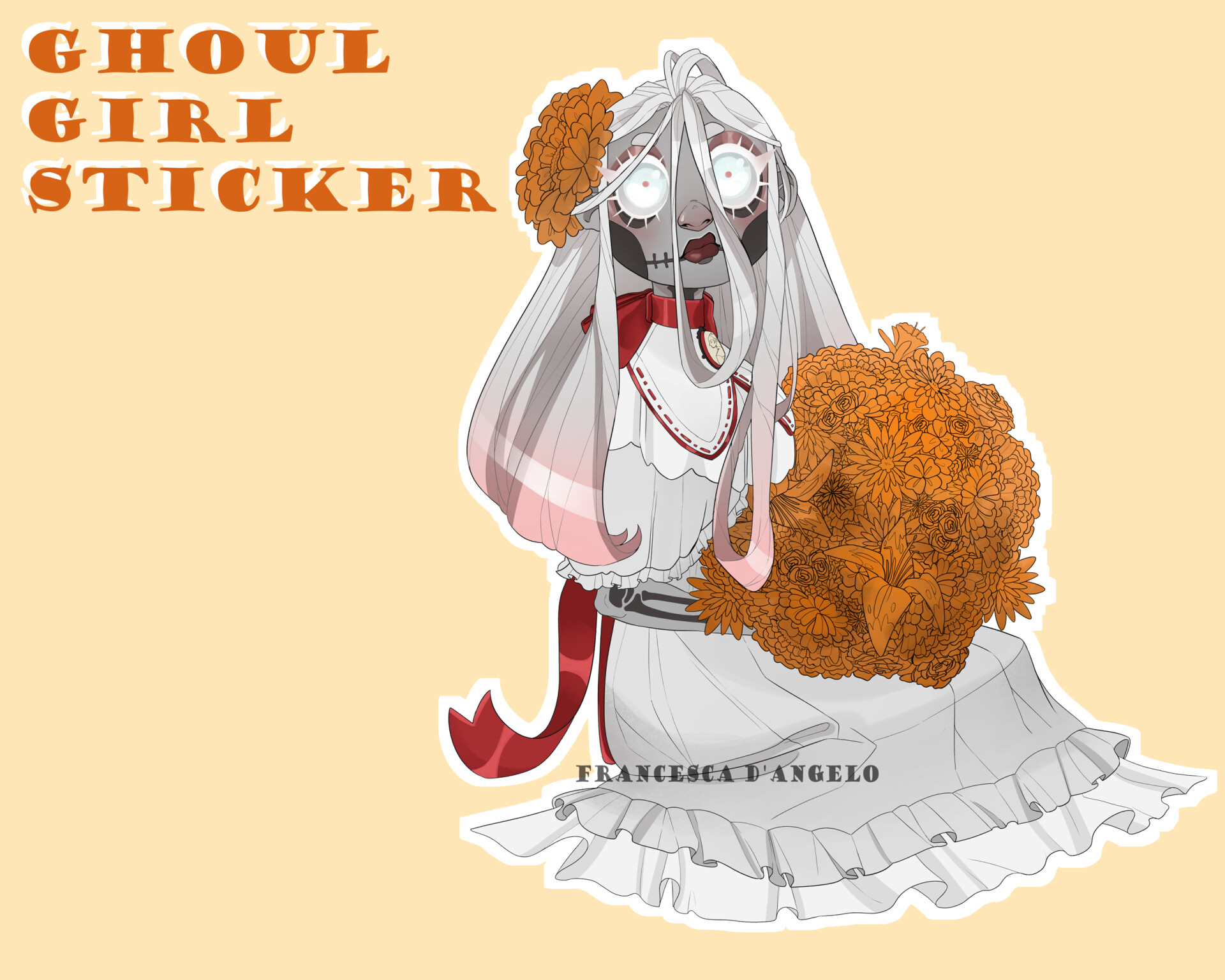 ArtStation - Ghoul Girl - sticker design