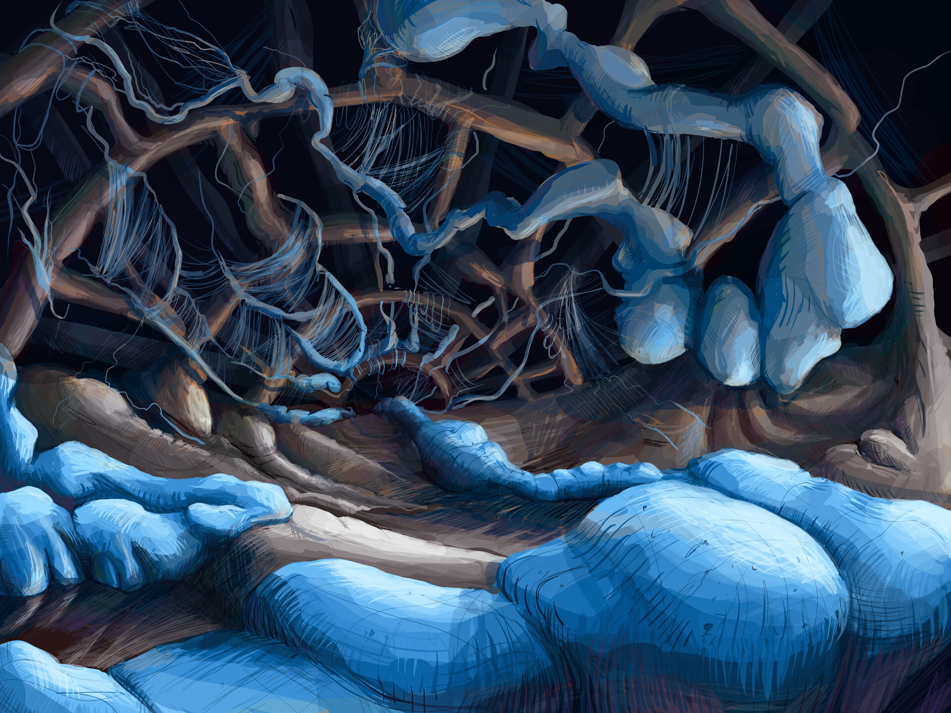 ArtStation - Blue Material Smoke