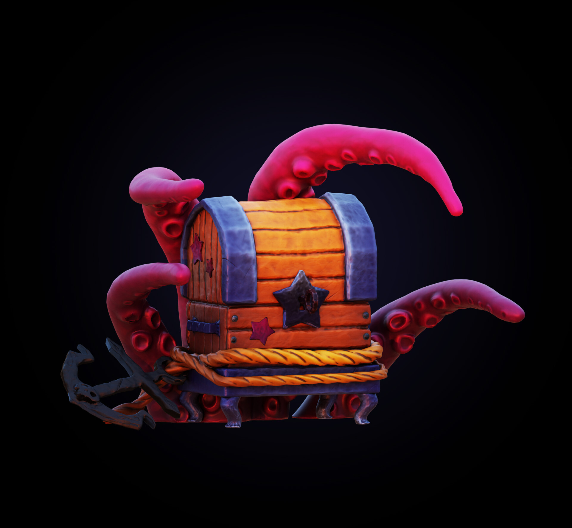 ArtStation - Stylized Mermaid Chest