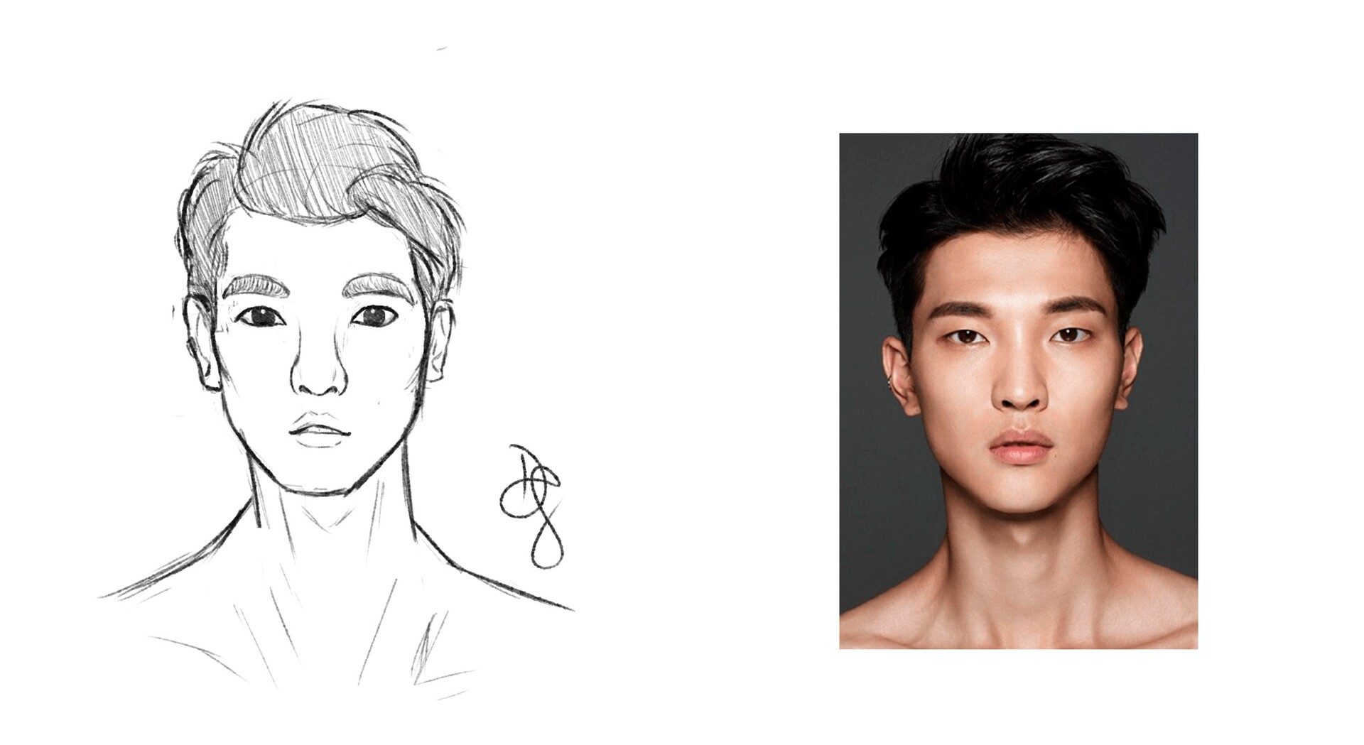 asian face drawing reference