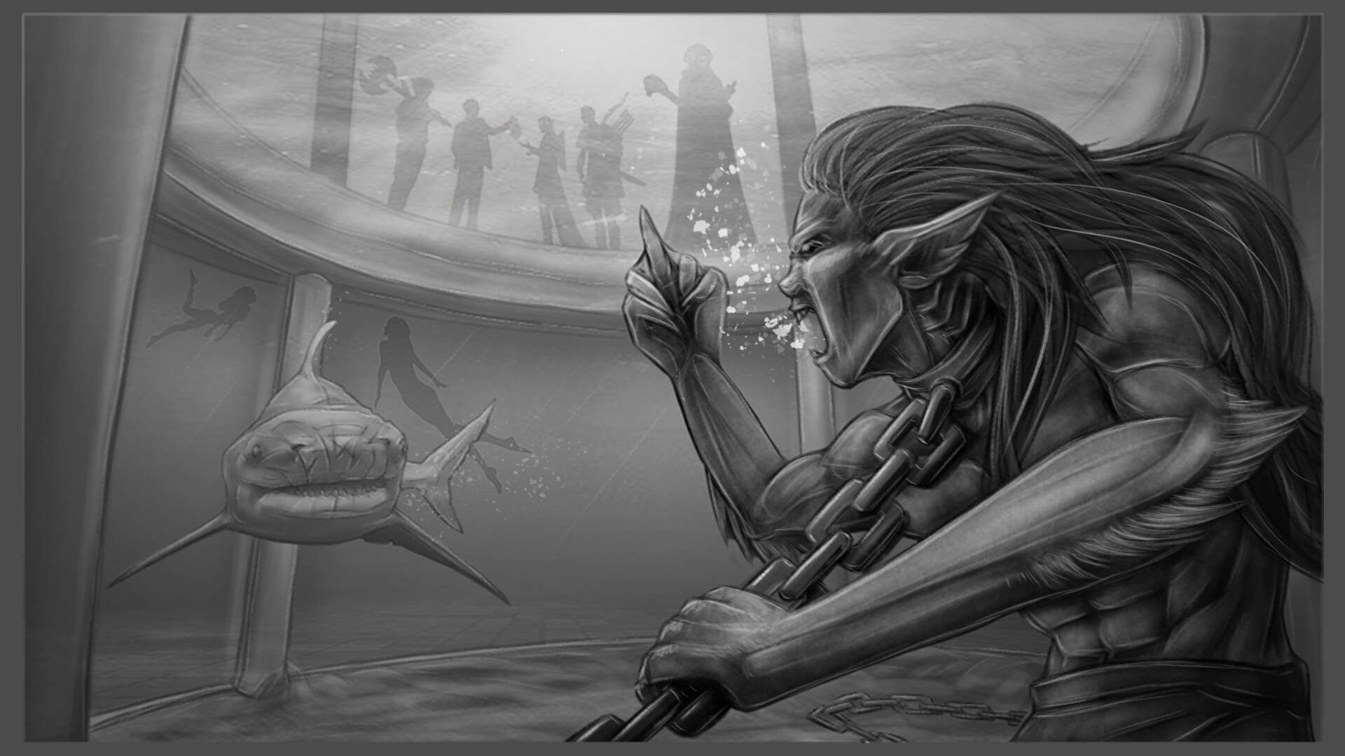 ArtStation - Captured Sea Elf - Commission