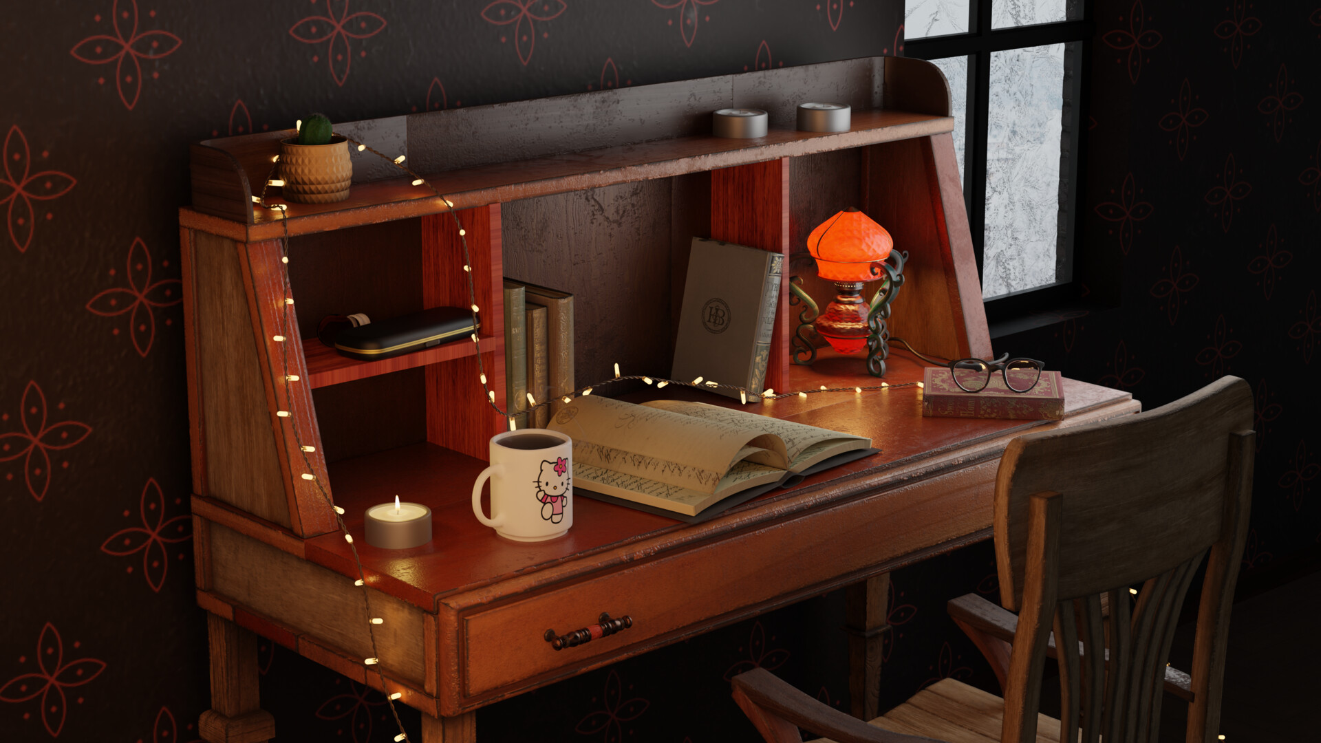 ArtStation - Winter desk