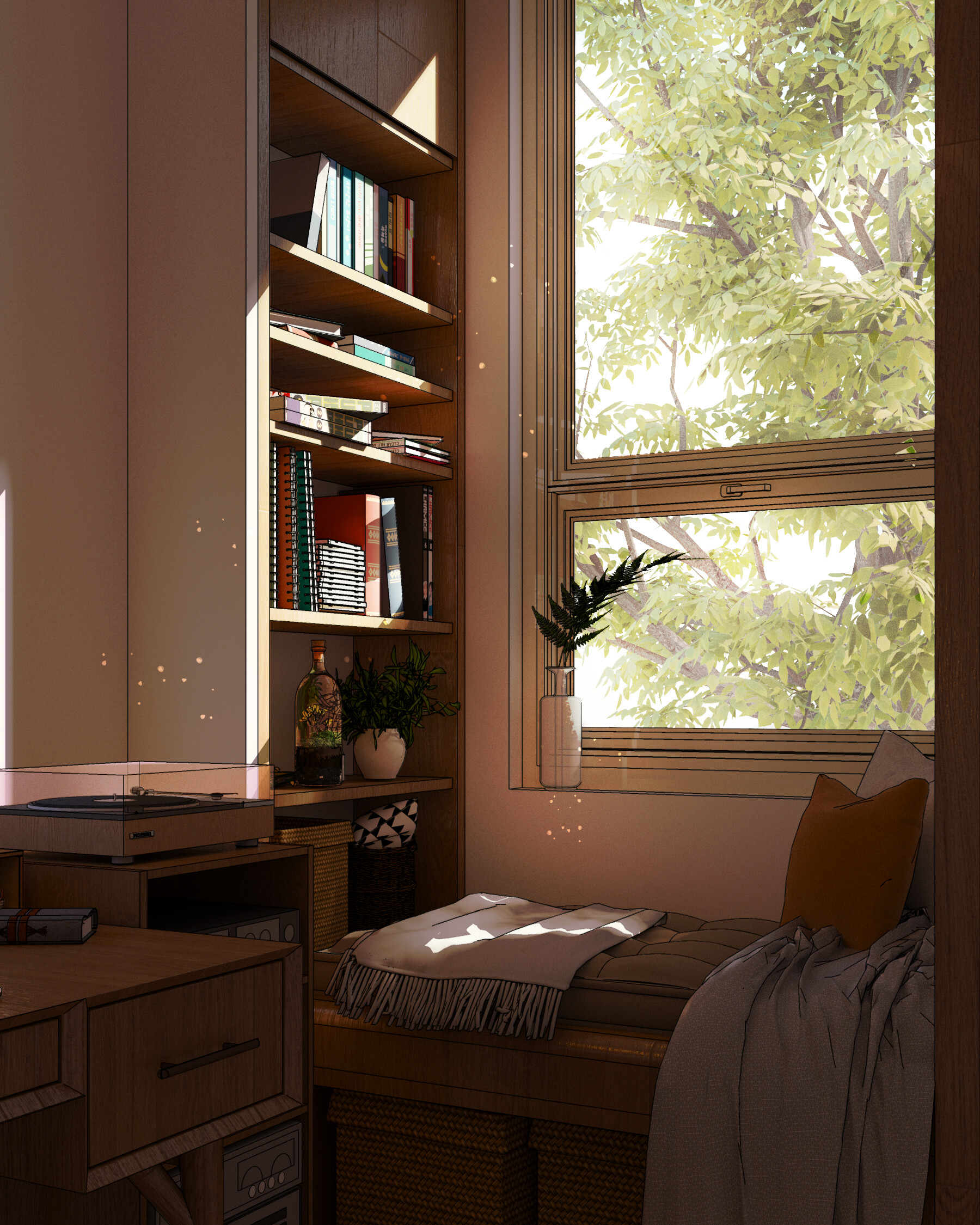 ArtStation - A cozy window seat