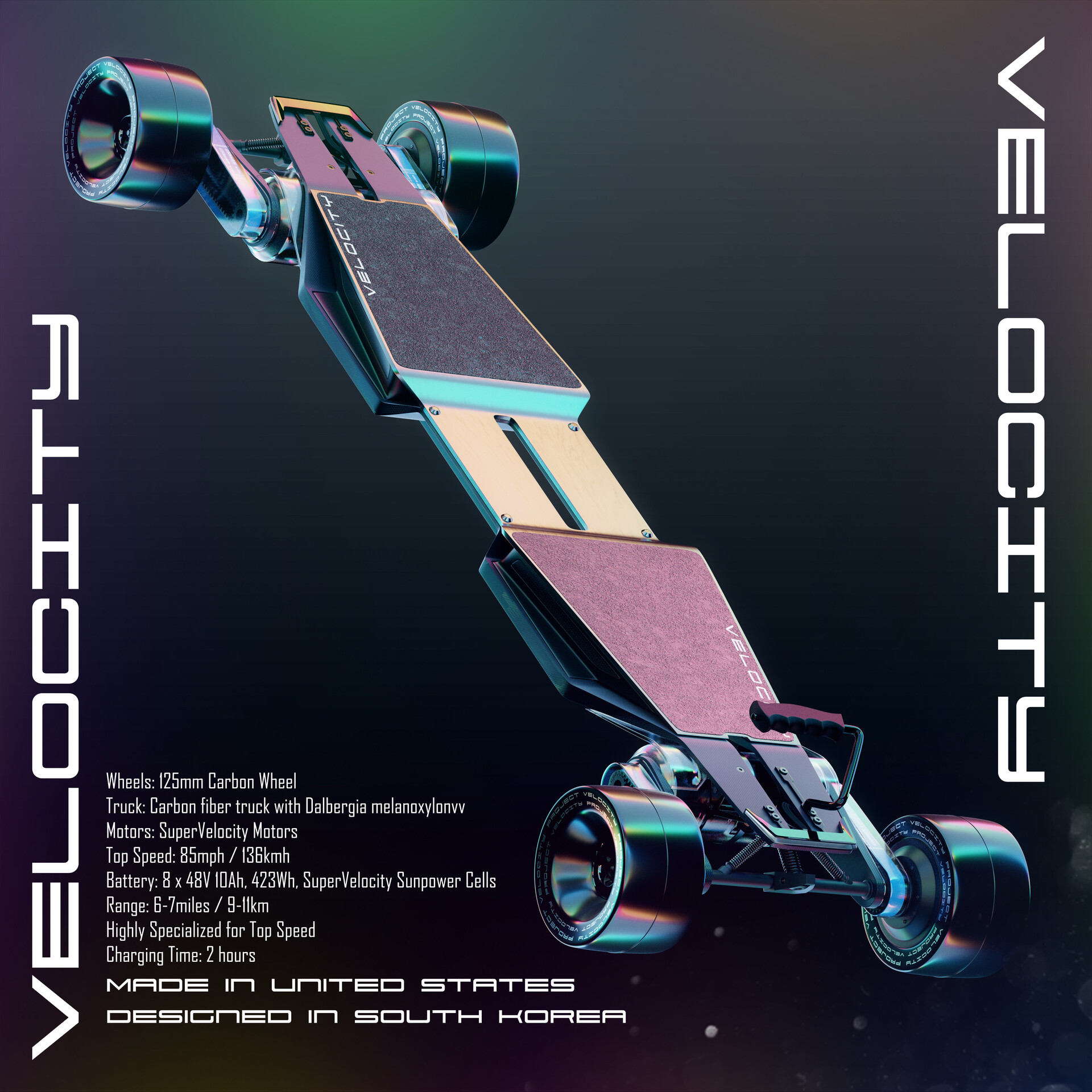 ArtStation - Velocity Electric Longboard