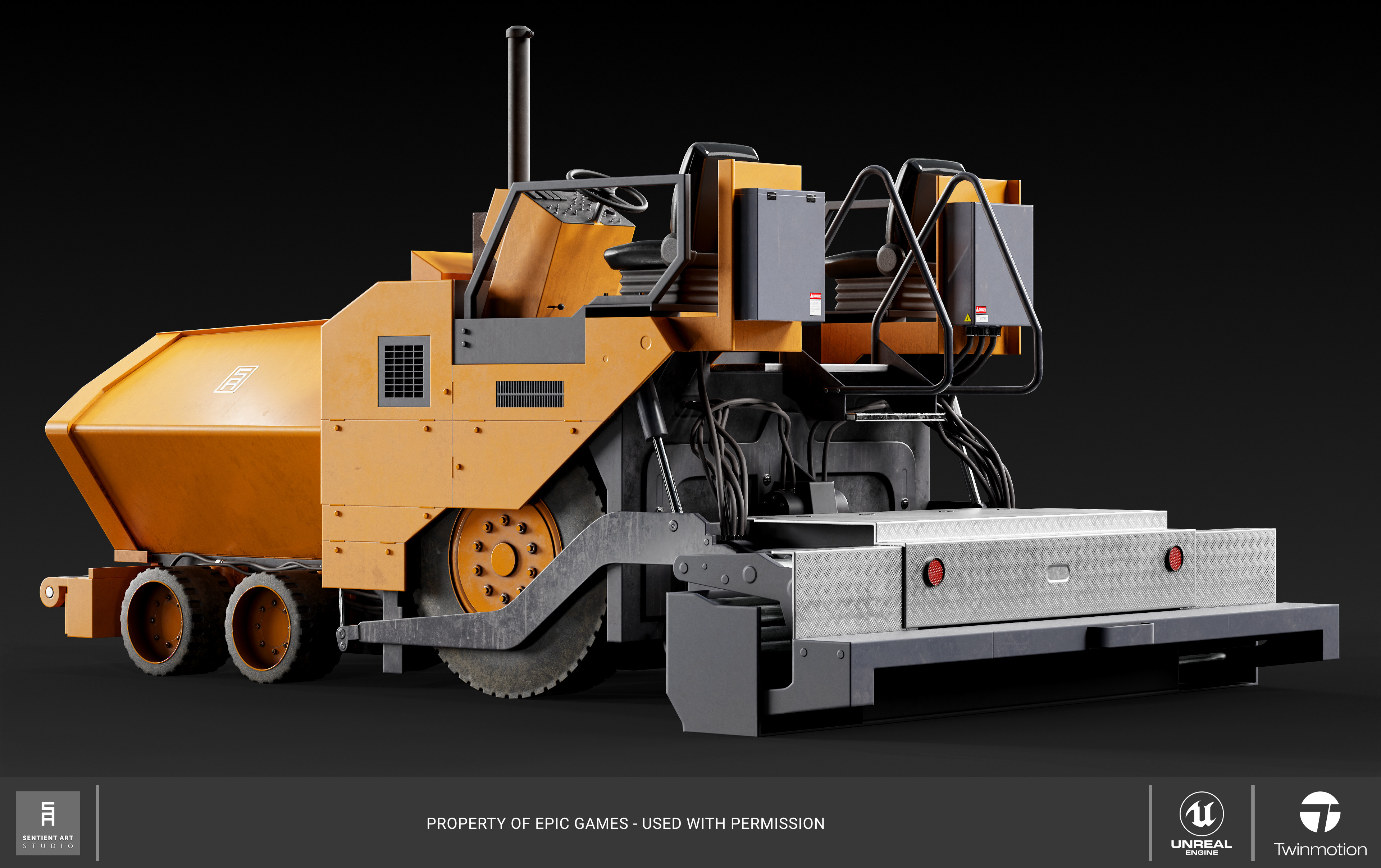 Sentient Art - Twinmotion - Asphalt Paver