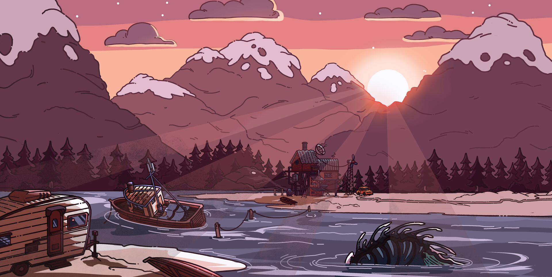 ArtStation - Ice Wreck Valley - Dawn