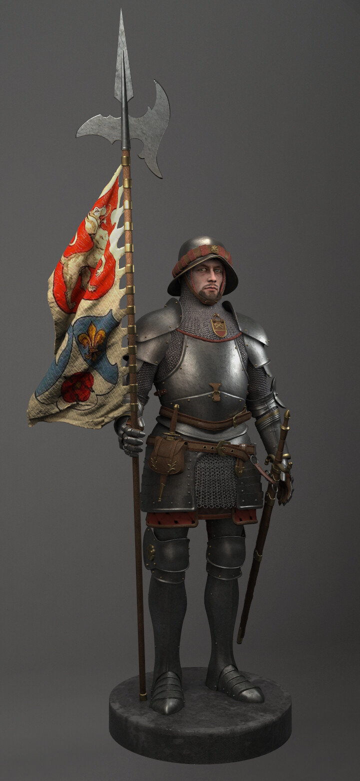 ArtStation - Knight with a halberd