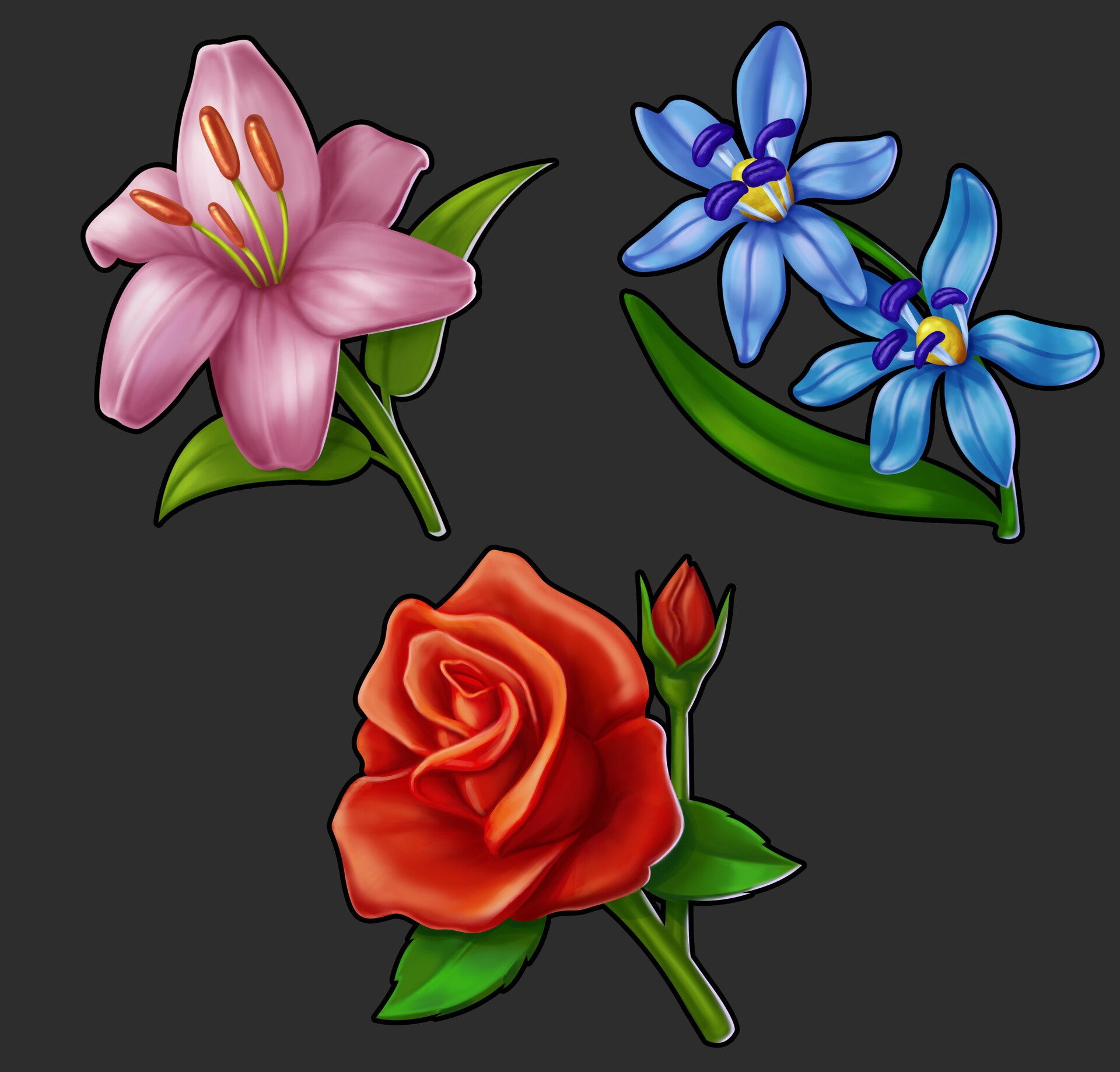 ArtStation - Flower props