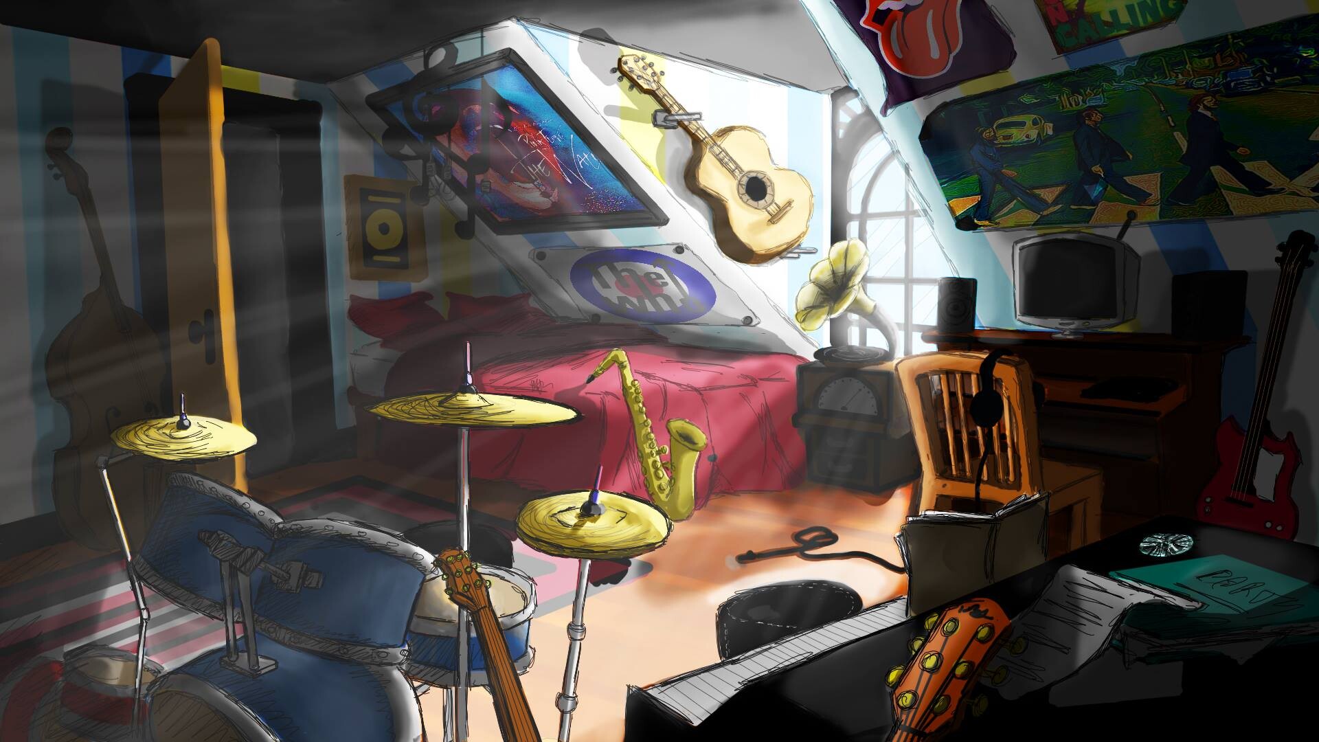 ArtStation - Concept Art - Chambre d'ado