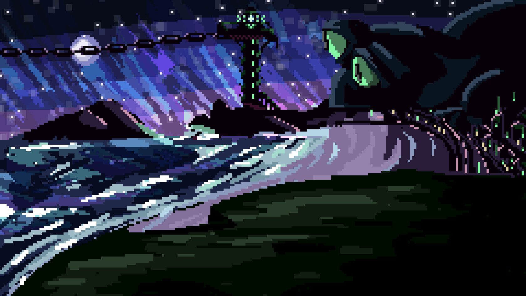 ArtStation - Night Sky at the city where the end meets