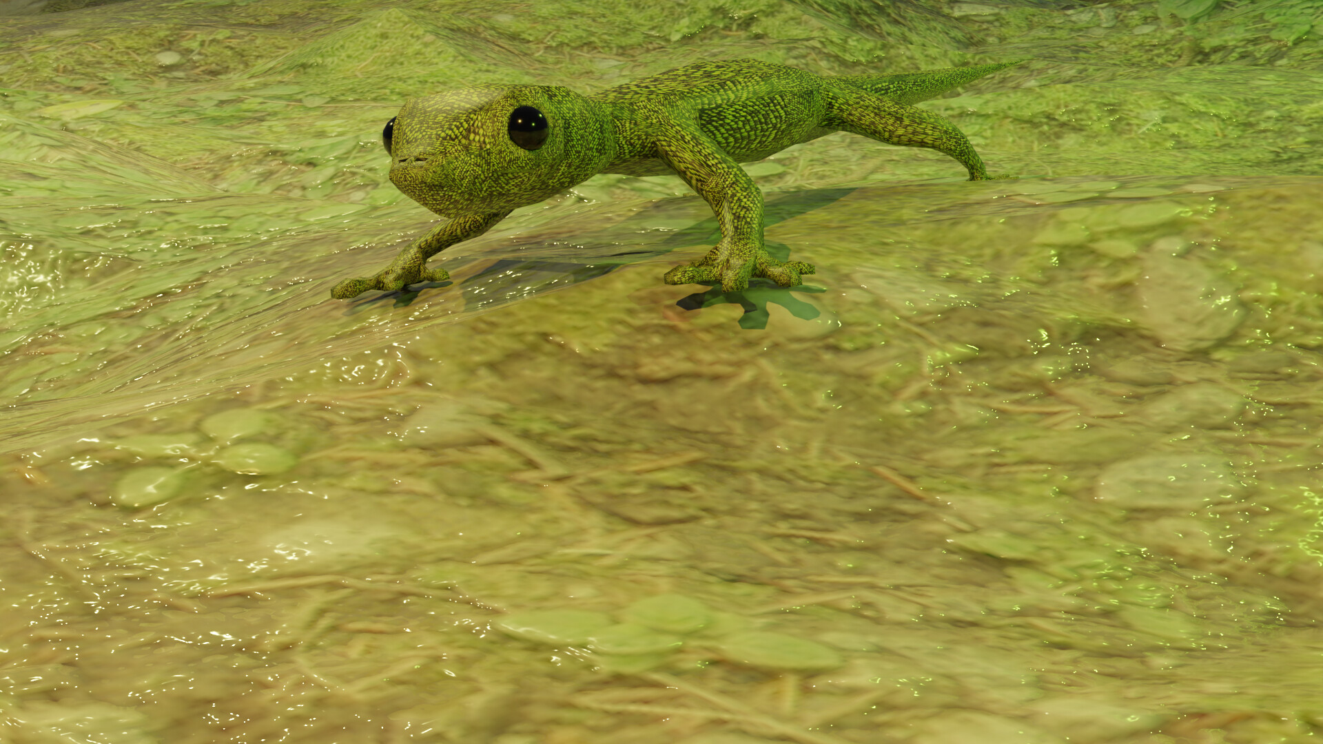 ArtStation - low poly lizard