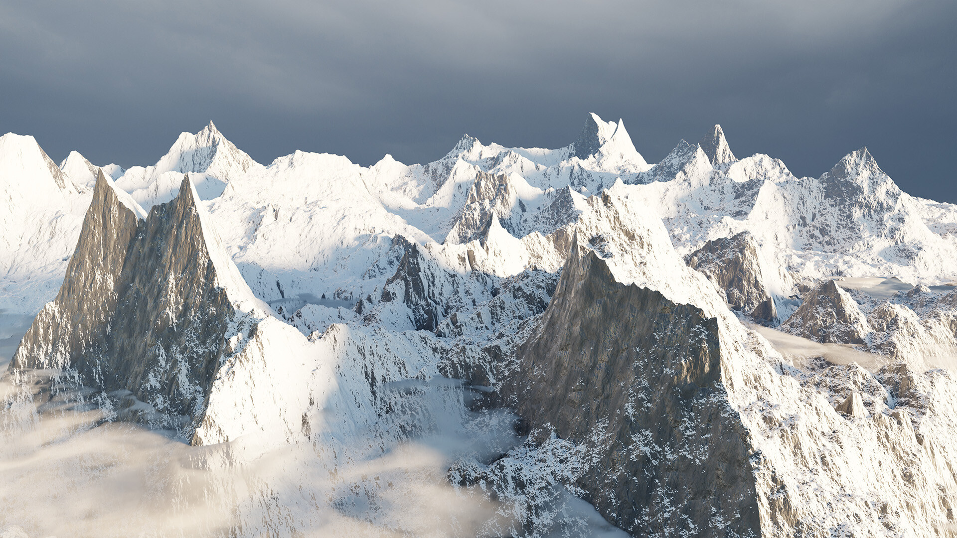 ArtStation - Snowy Mountains