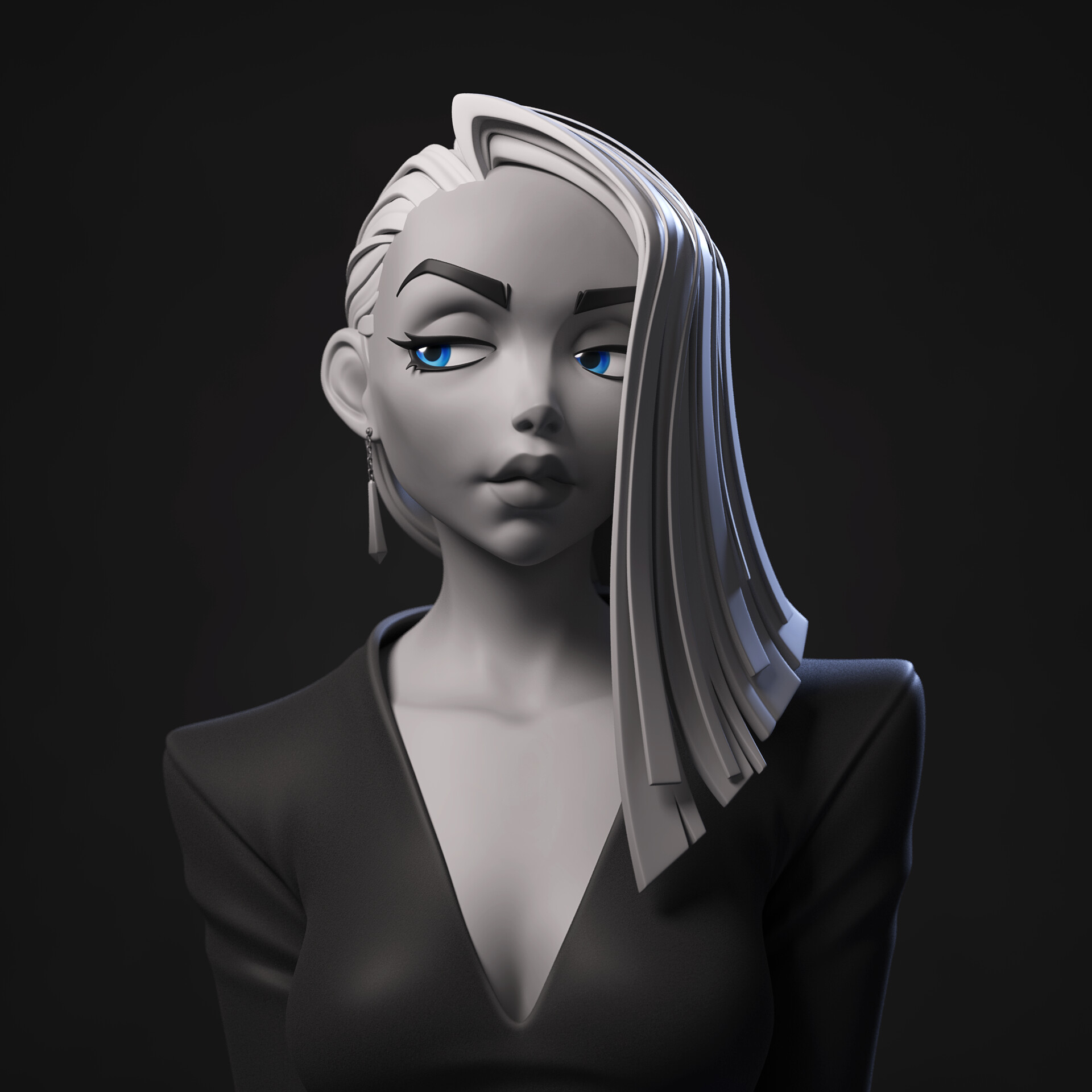 ArtStation - Lady | Stylized Character 3D Sculpt