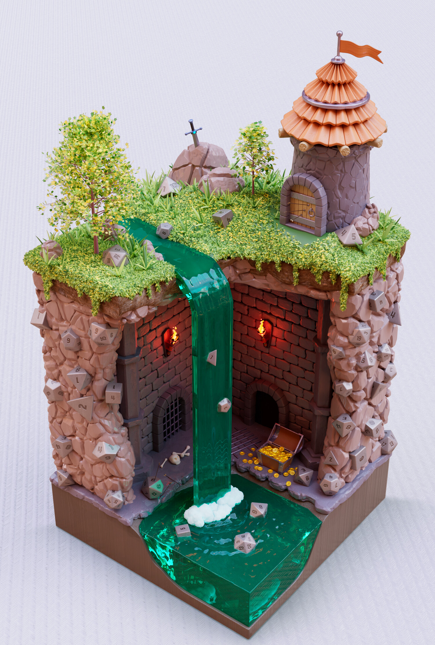 ArtStation - RPG - Dungeons and Dragons Diorama