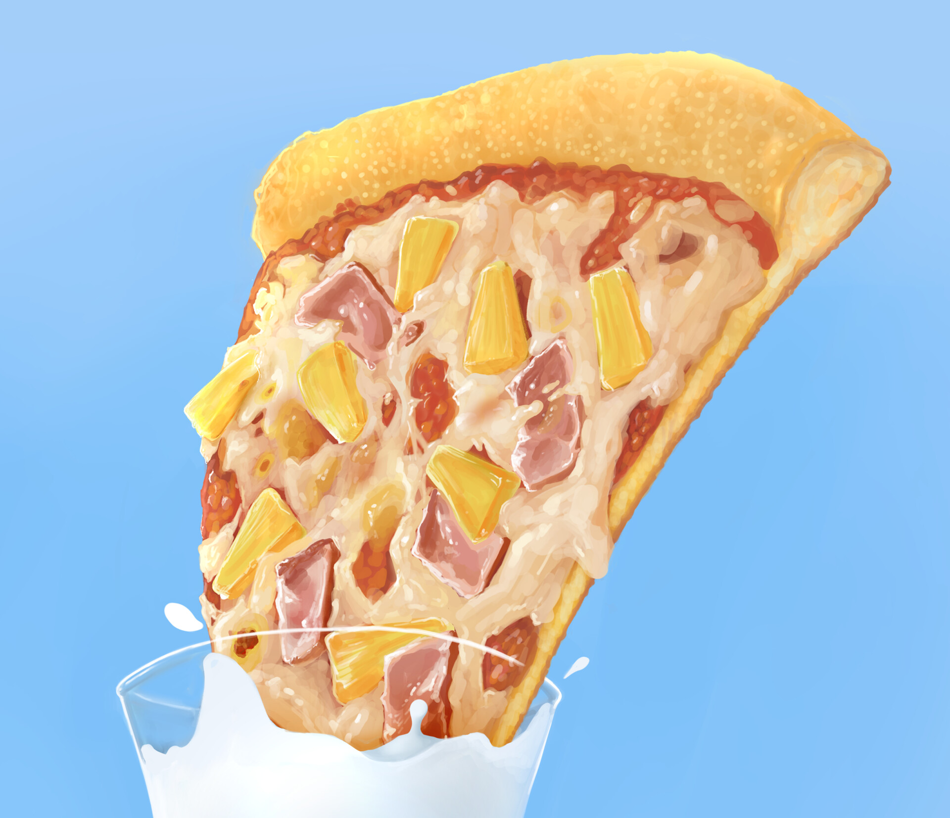 Pier Son - Hawaiian Pizza in Milk