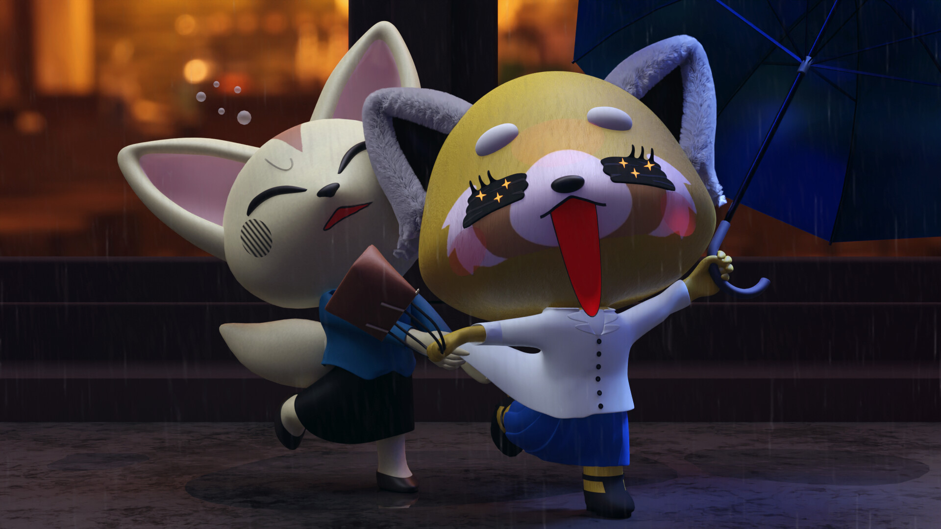 ArtStation - Retsuko e Fenneko na chuva