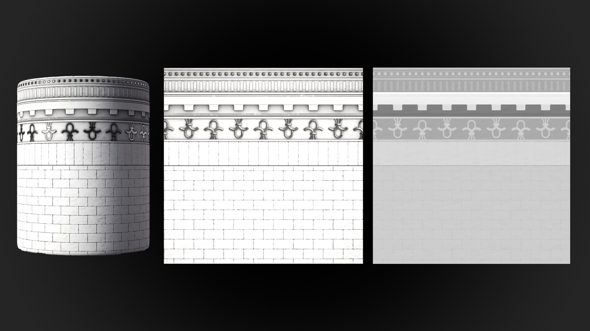 Mitch Phillips - Ancient Stone Trim Sheet - Sandstone with Gold Accents