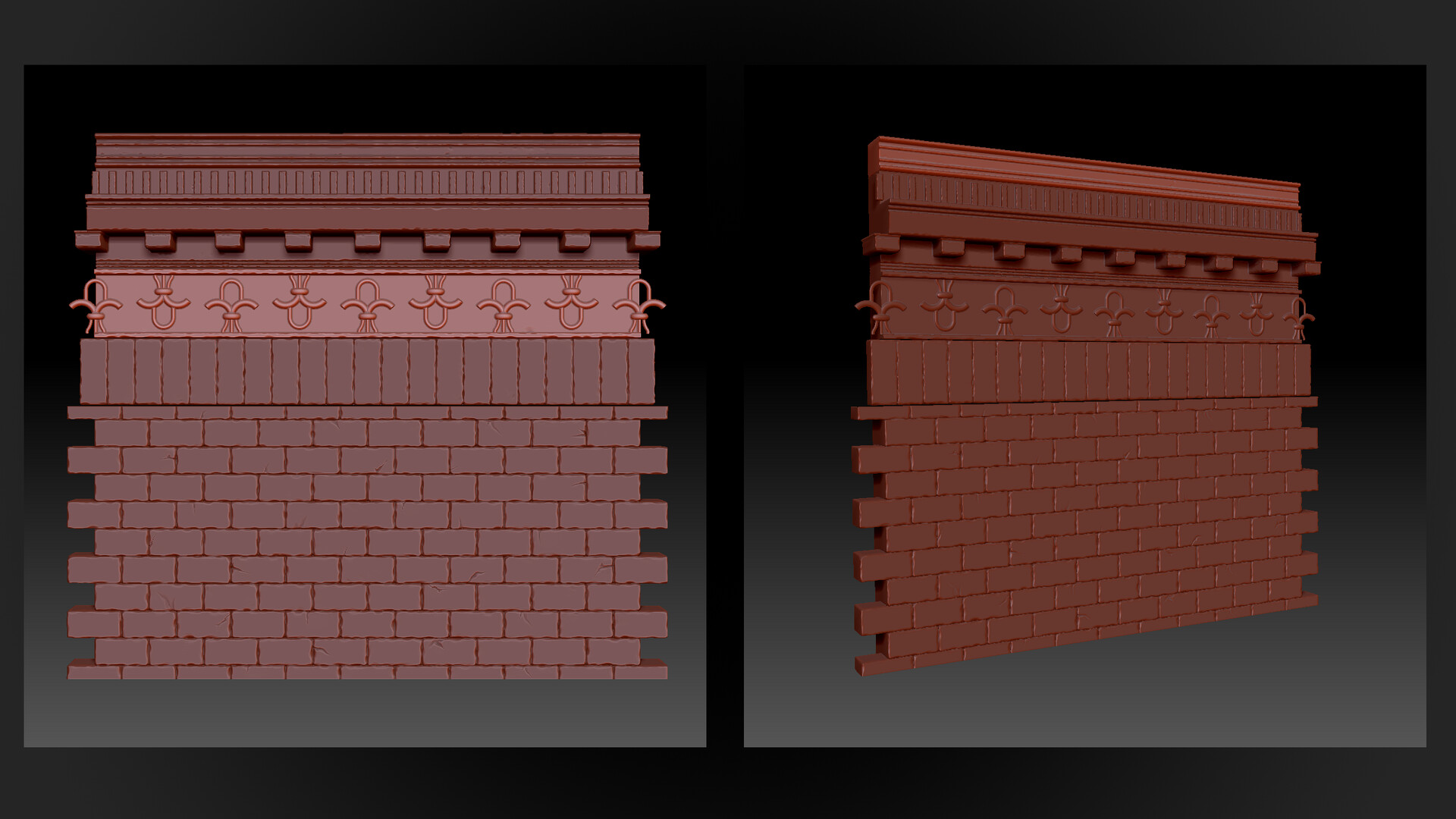 Mitch Phillips - Ancient Stone Trim Sheet - Sandstone with Gold Accents