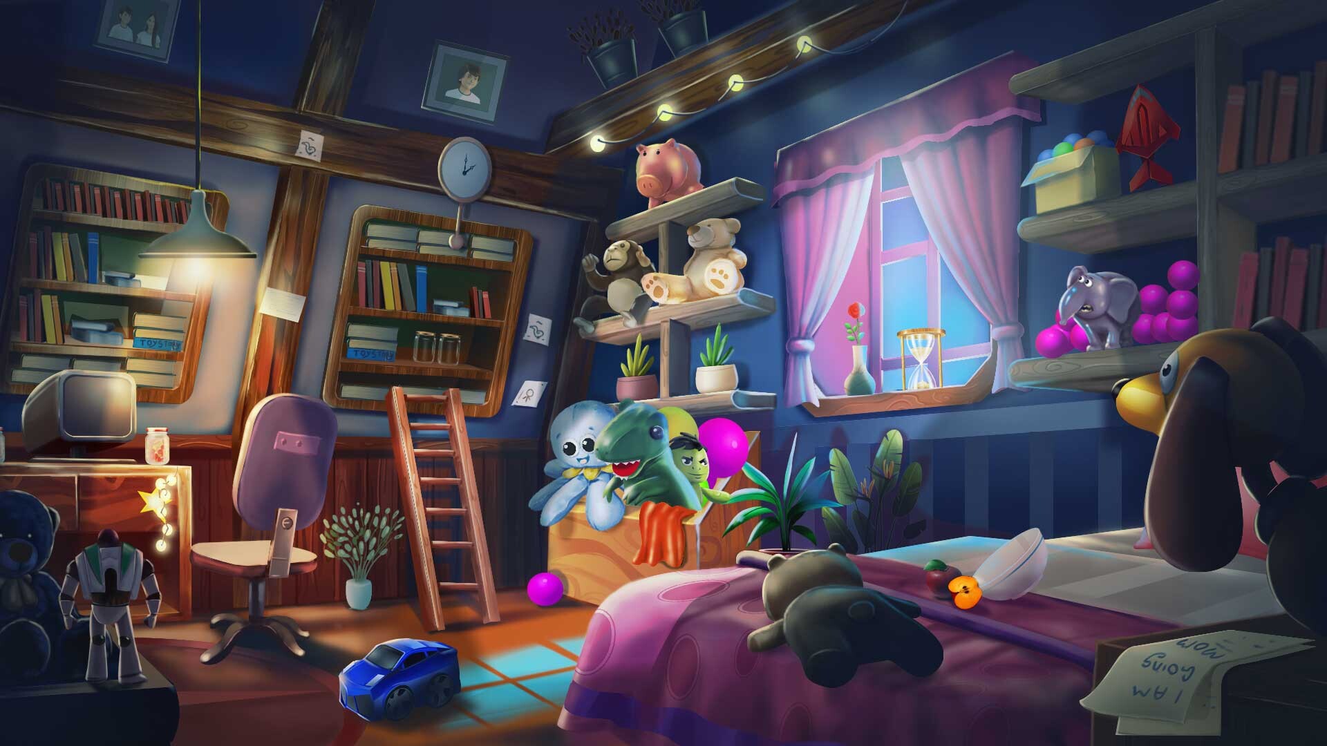 Artstation Game Concept Interior Room Bg