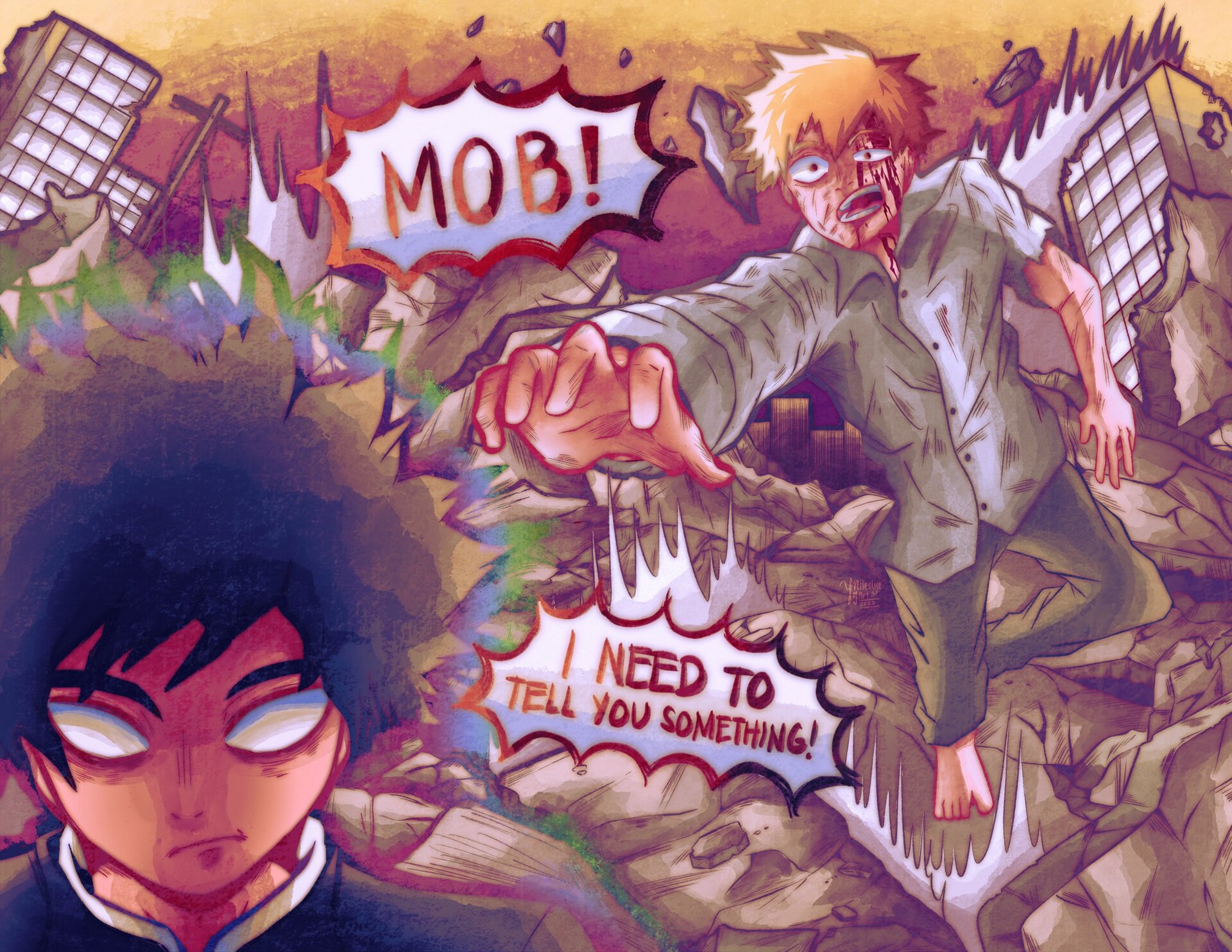 ArtStation - A Master's Chase (MP100 Fanart)