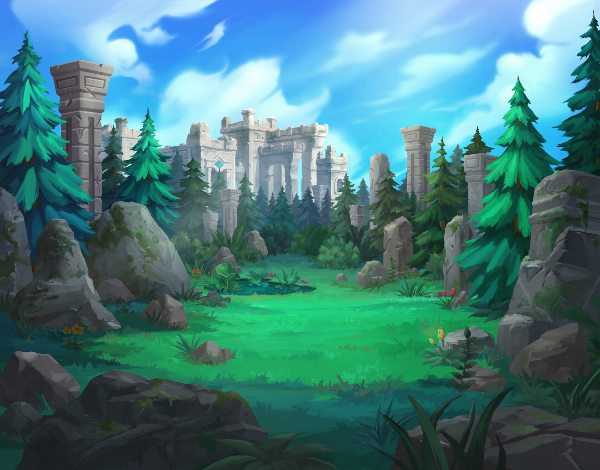 ArtStation - BATTLE CLASH PROJECT: 영웅 관리소_방어 속성 / 캐릭터 배경