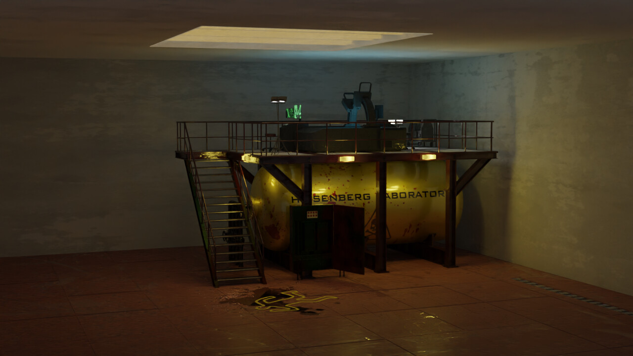 ArtStation - Breaking Bad laboratory. Blender