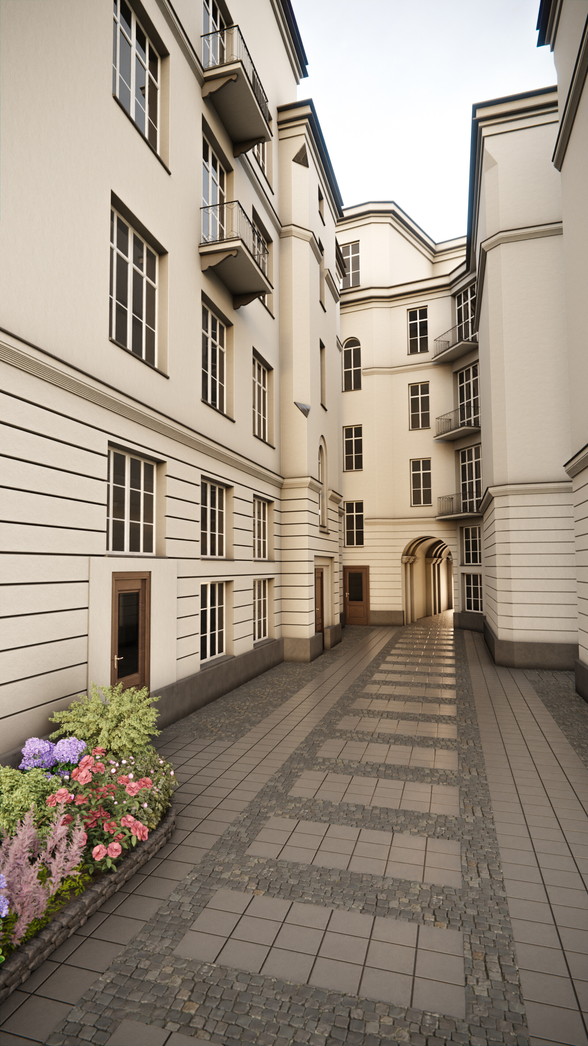 ArtStation - Classic European narrow street