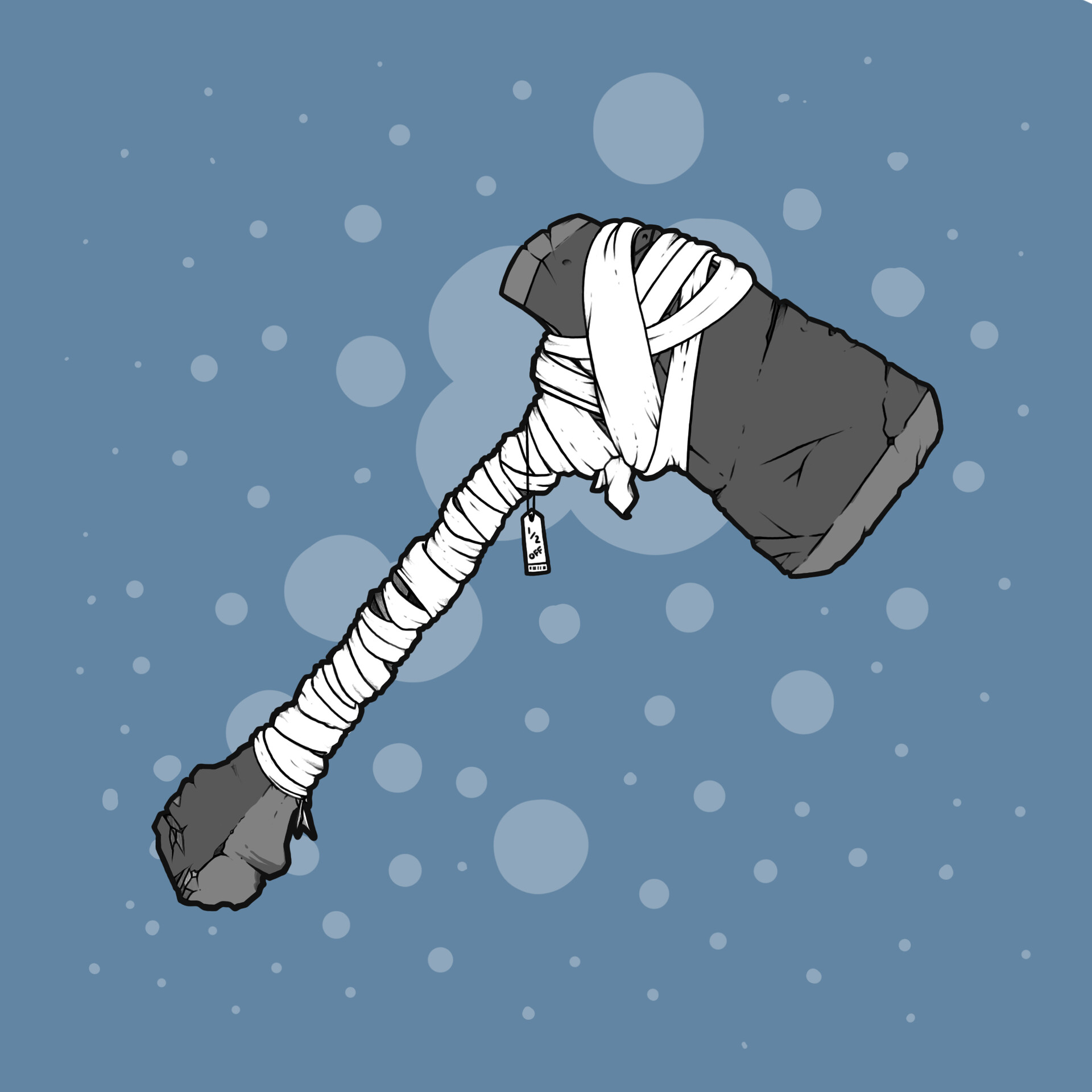 ArtStation - Worn Stone Survival Axe