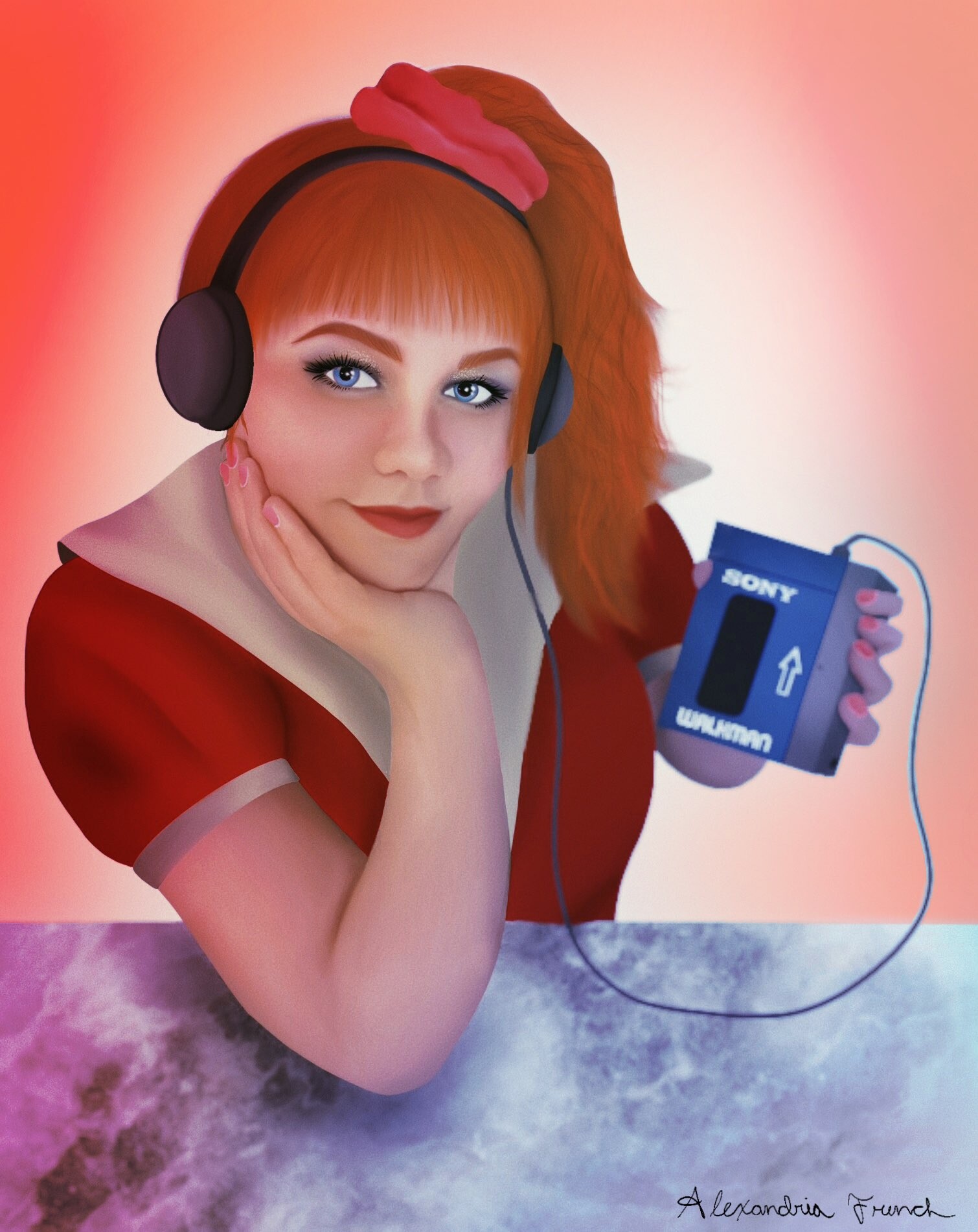 Alex French - 1980's Waitress - Splash Art