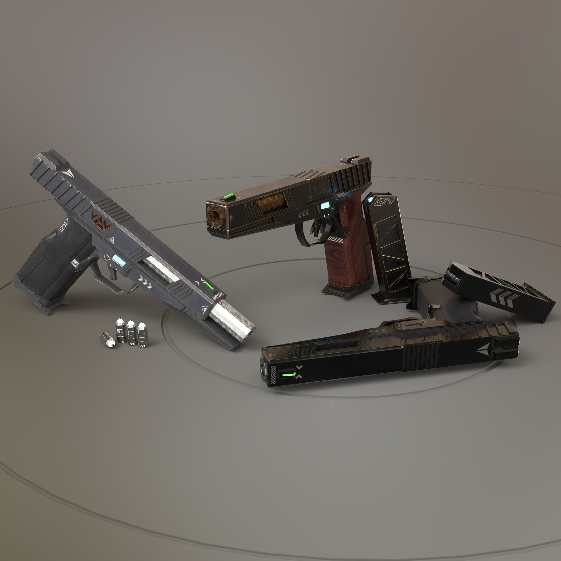 ArtStation - Sci Fi Pistols