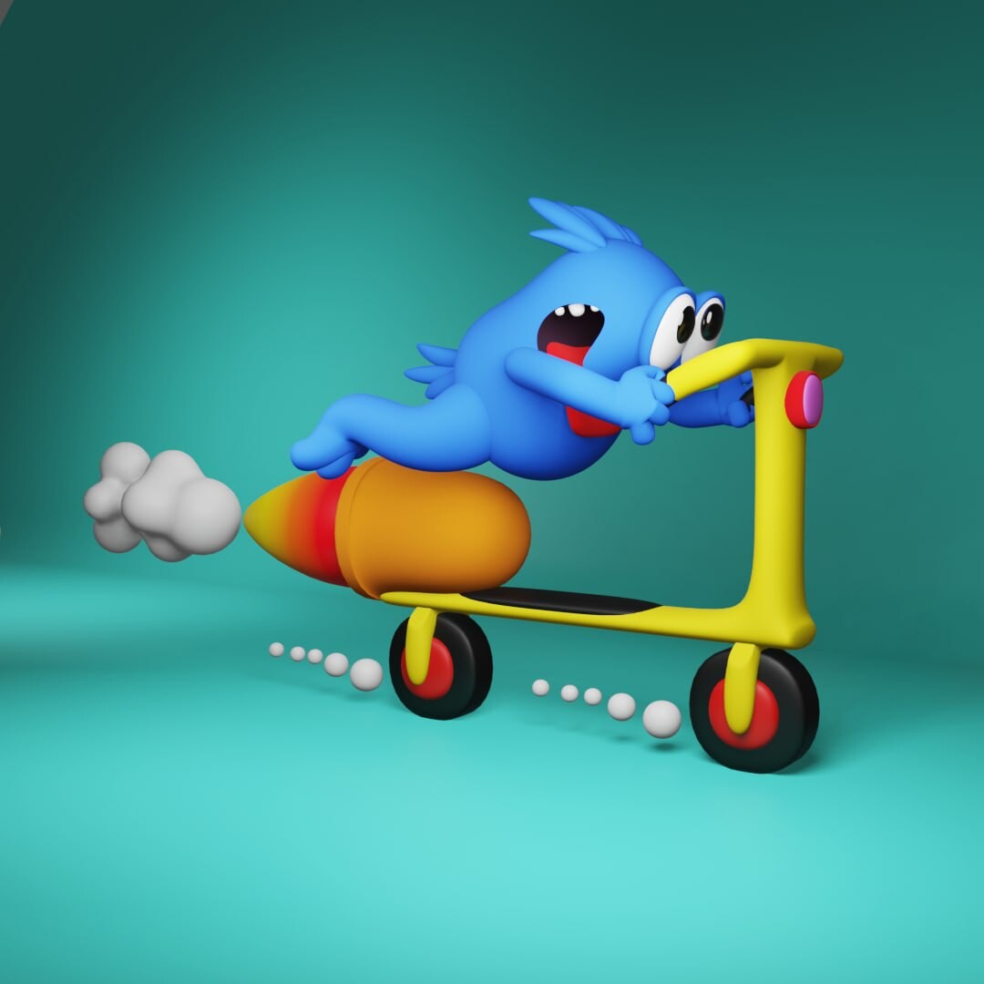 ArtStation - Inventor charater Doody tried its new invention )