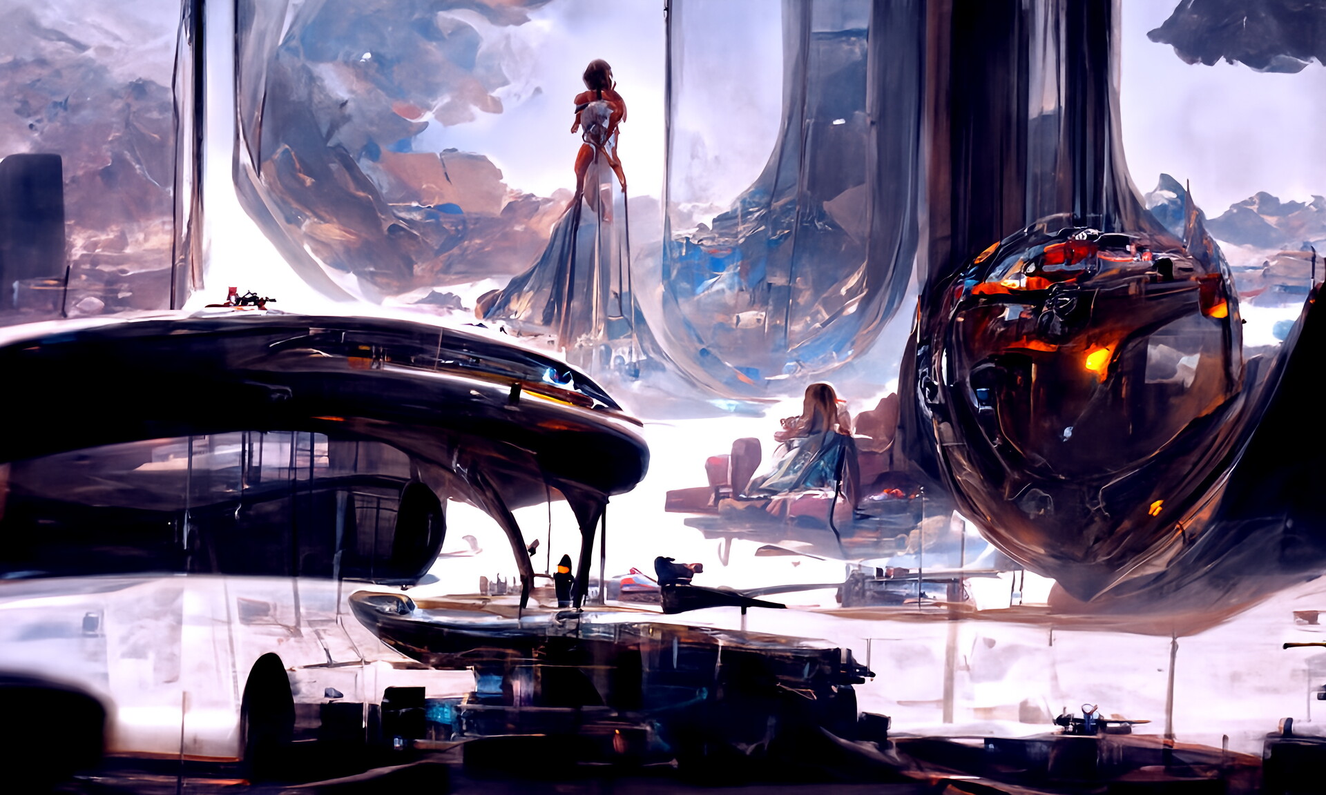 ArtStation - Contemplating Princess, 13 pictures made with AI (and tutorials if you want to try)