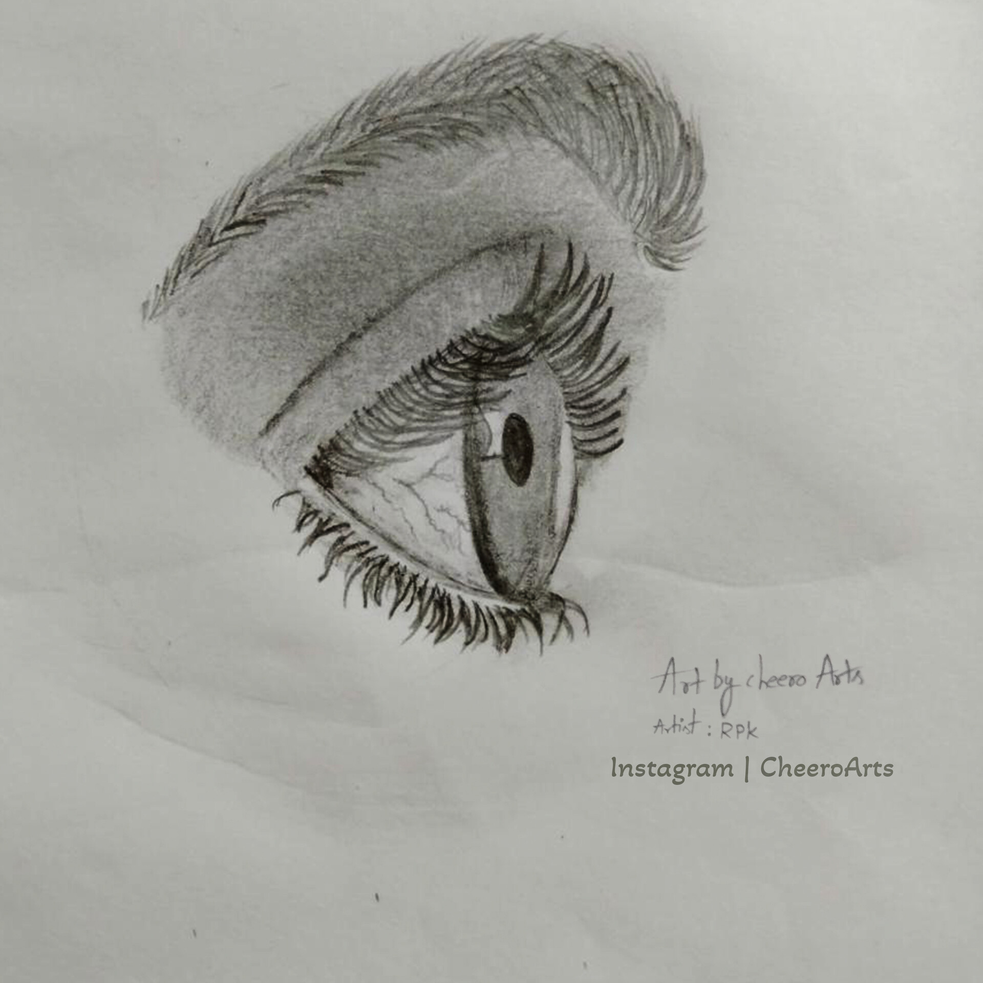 how to draw a realistic eye side view