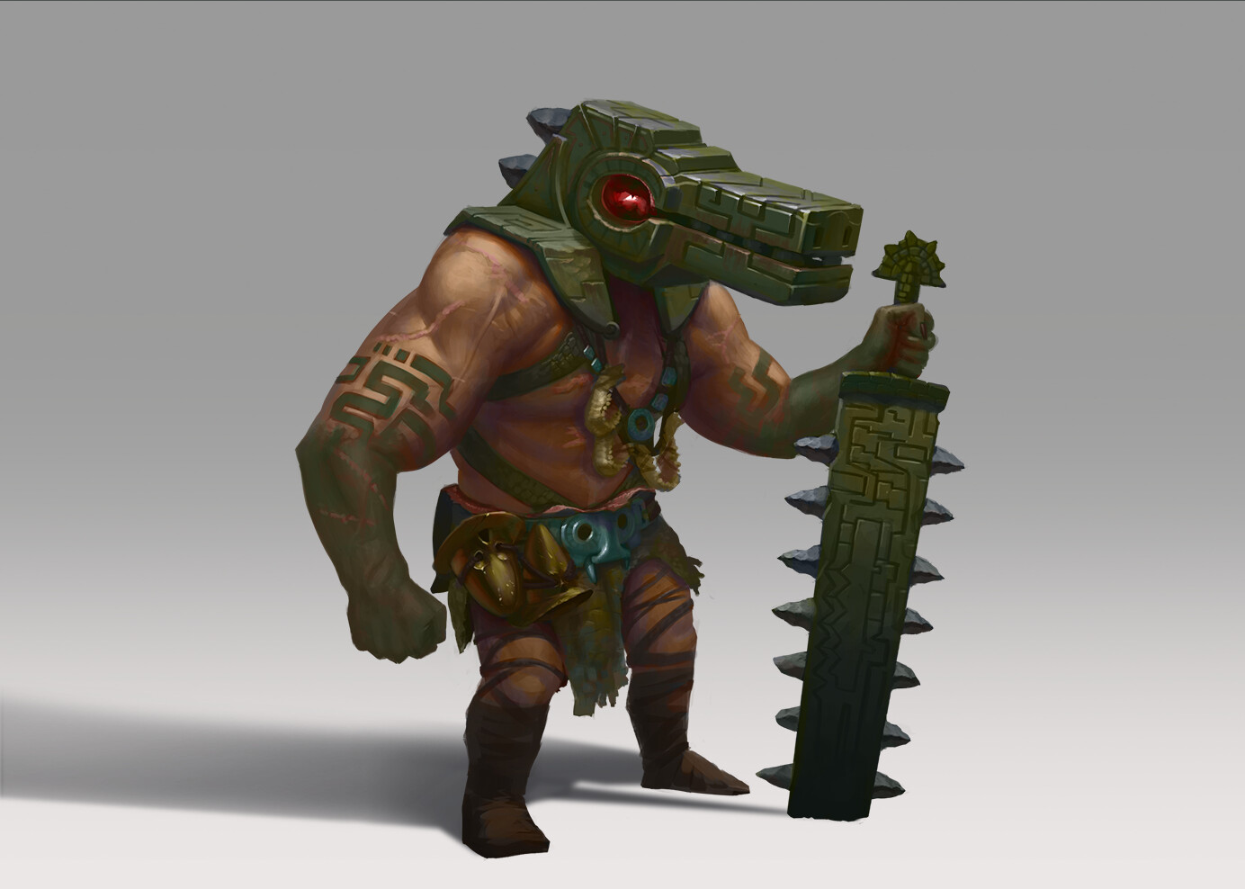 crocodile warrior aztec