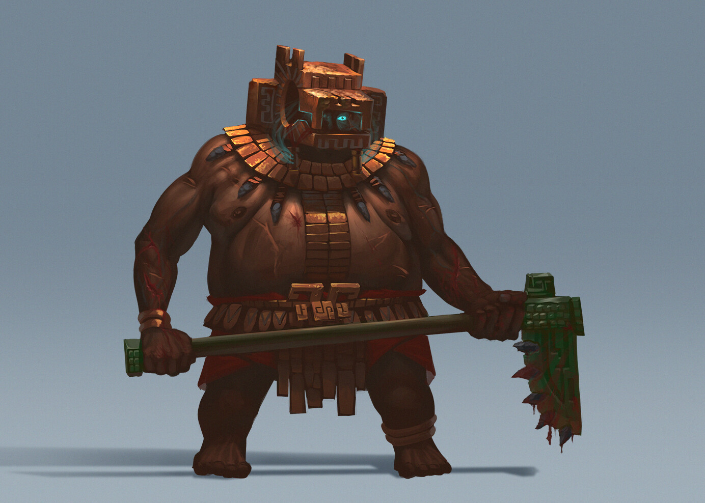 ArtStation - Cuauhololli - Aztec Axeman