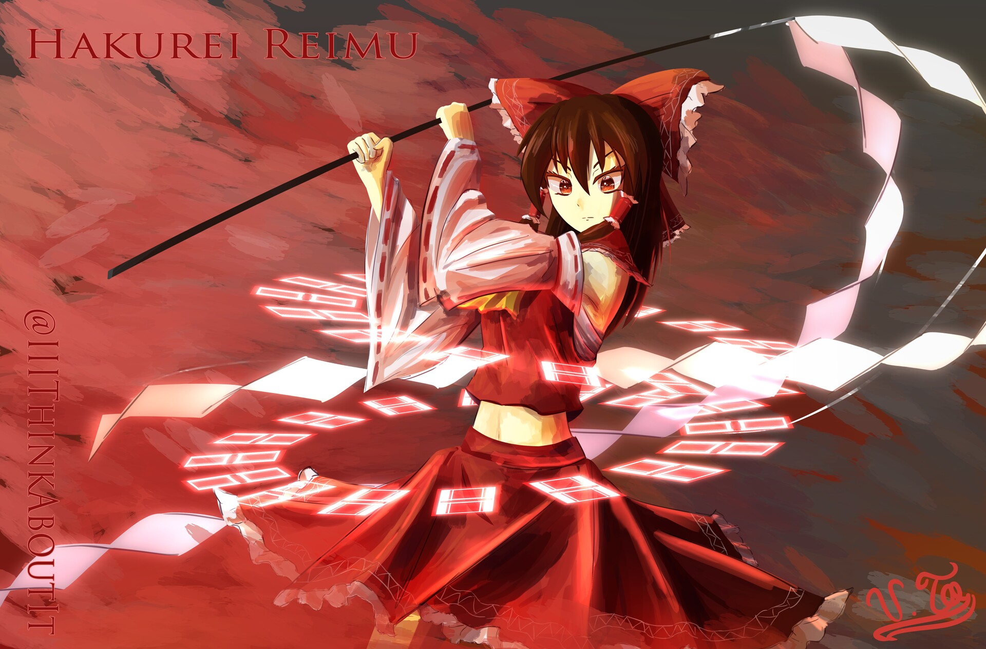 Artstation Reimu Hakurei Touhou Project