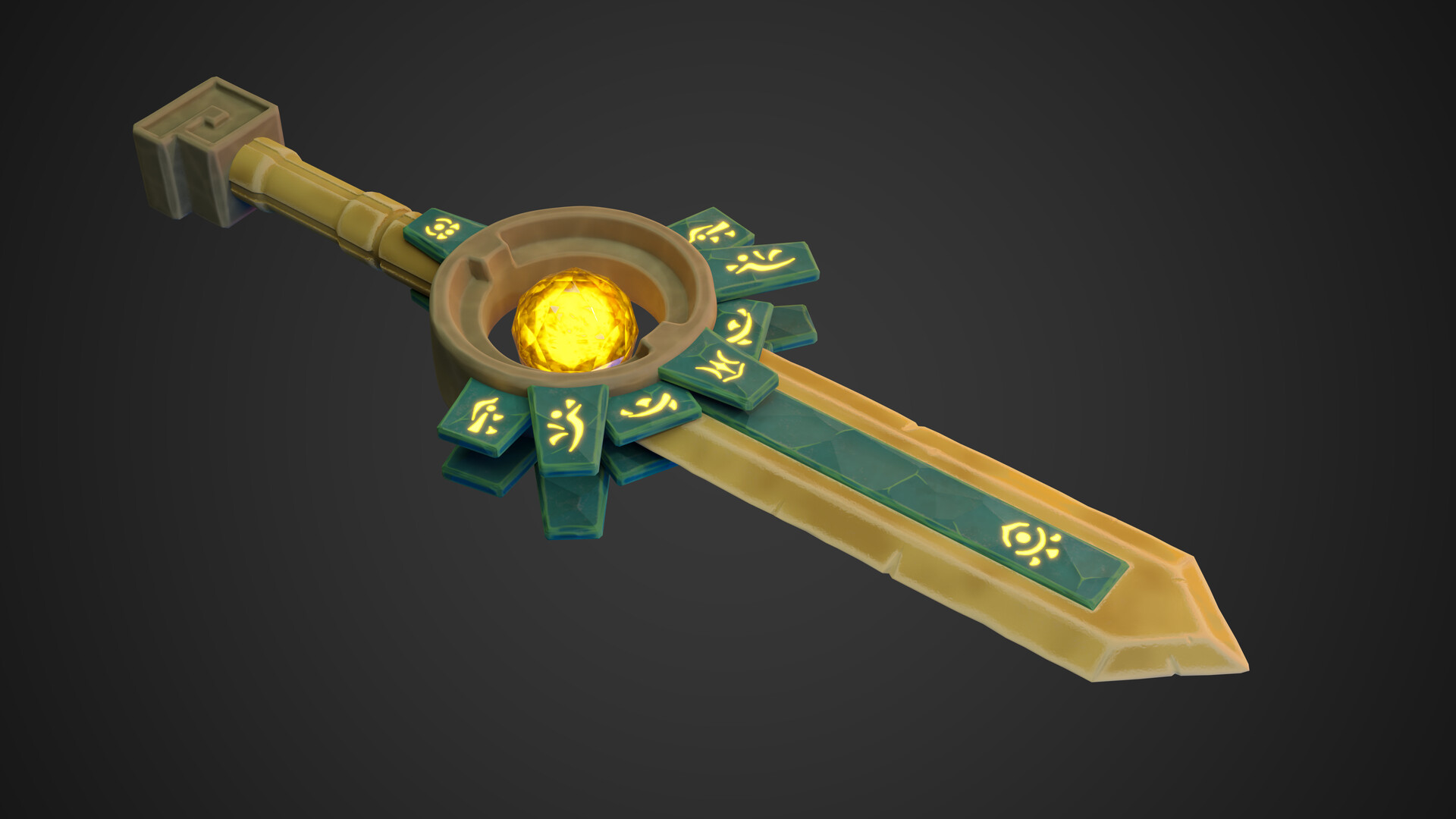 ArtStation - Magic golden sword