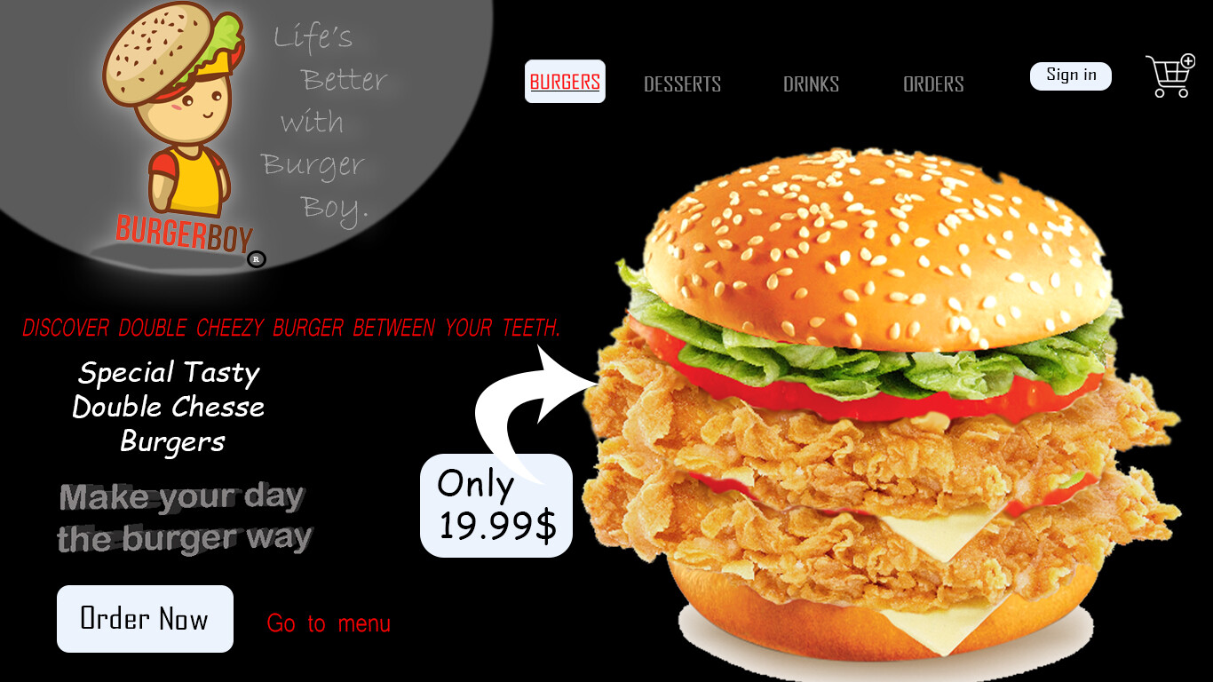 ArtStation - Fast Food Website UX/UI Design