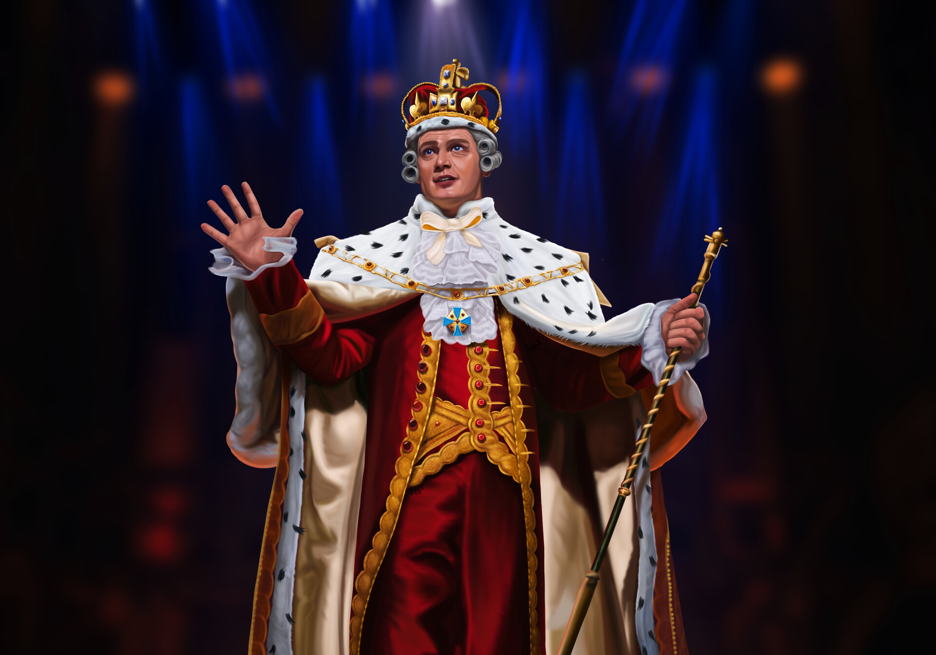 ArtStation - Portrait Study - King George from Hamilton