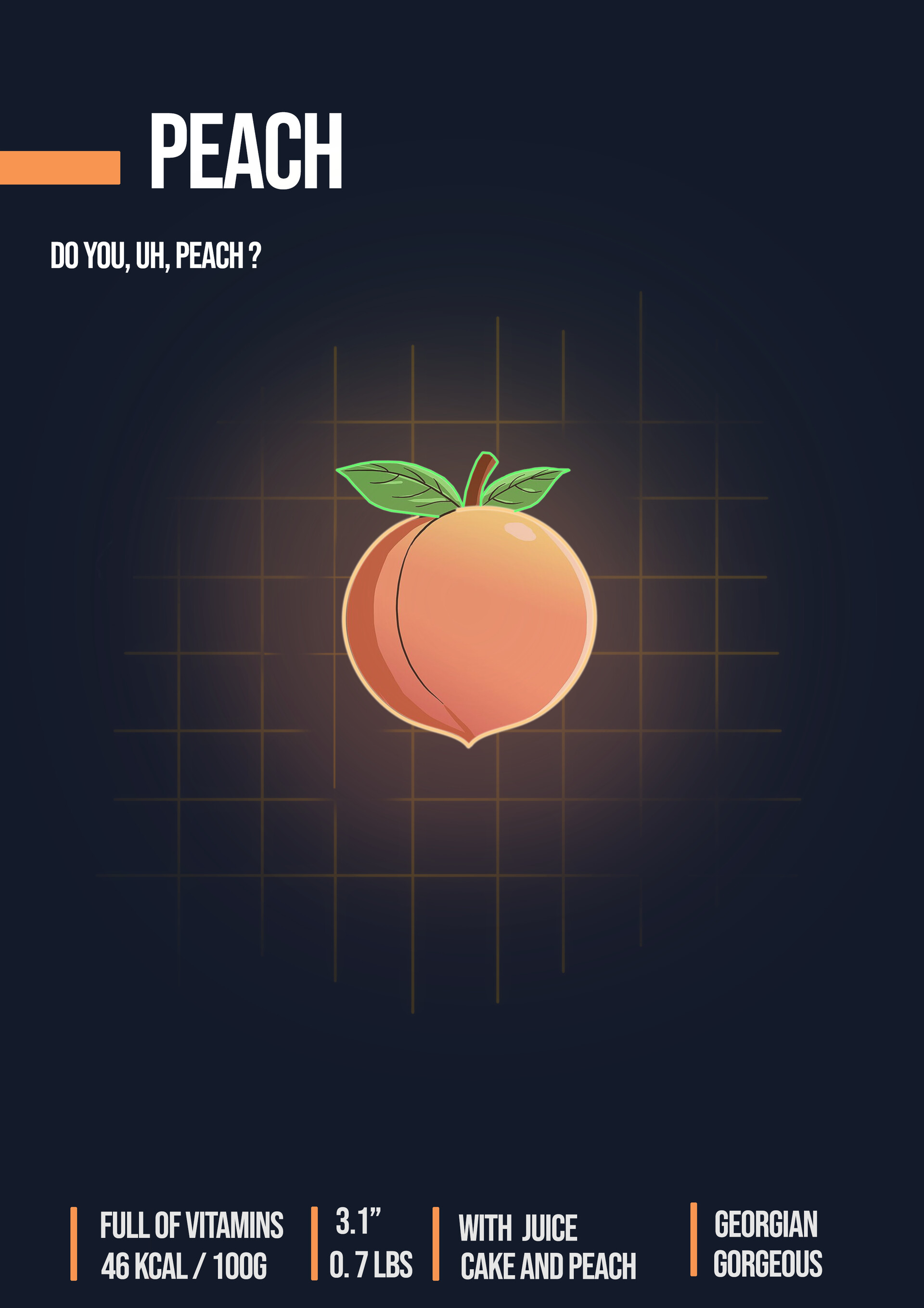 ArtStation - NEON FRUIT PEACH