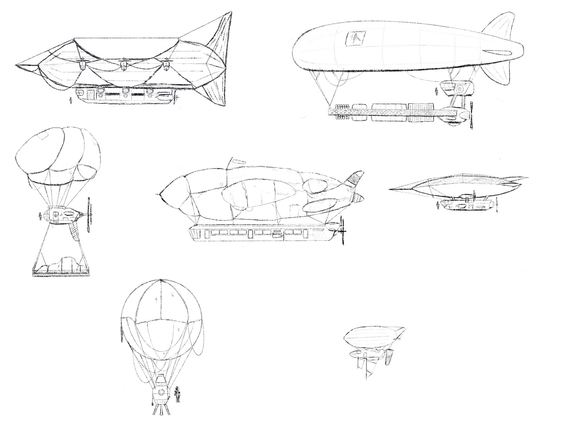 ArtStation - Airship Pencil Illustrations