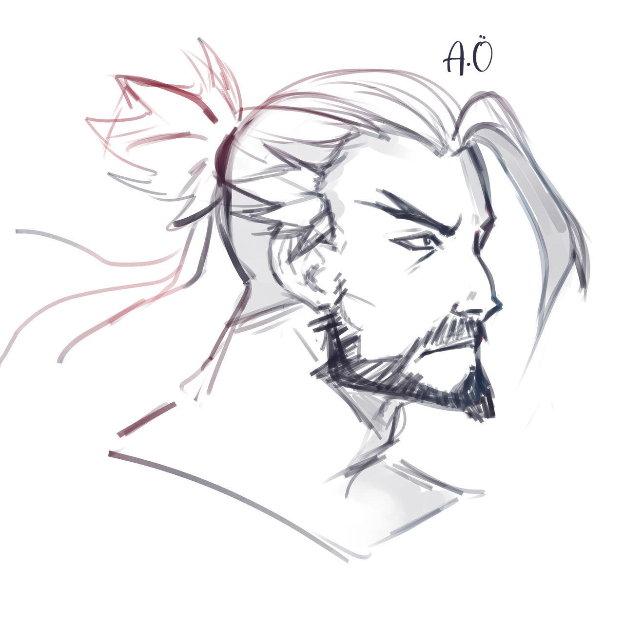 how to draw hanzo from overwatch easy