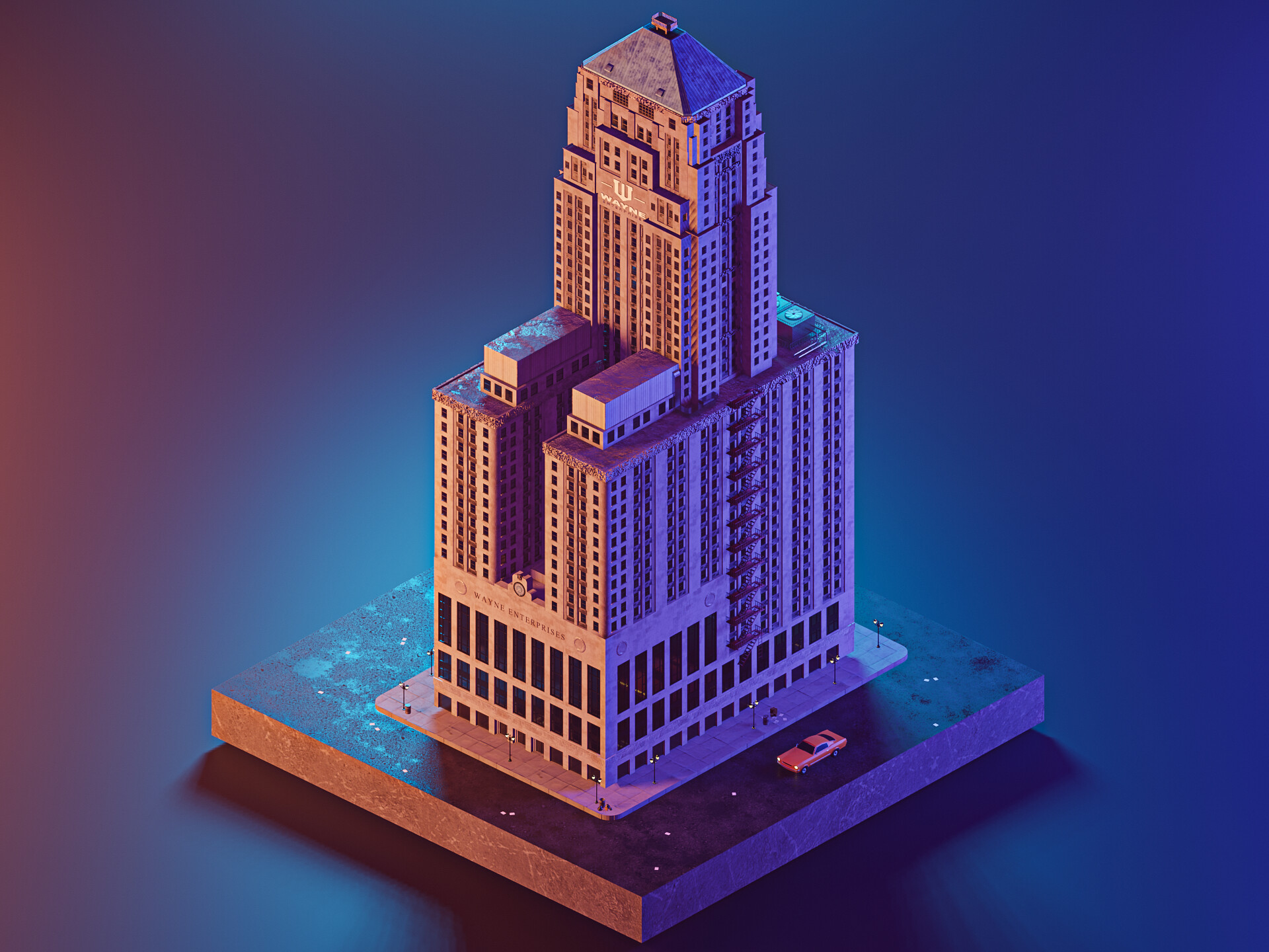 ArtStation - Wayne Tower - Batman Begins